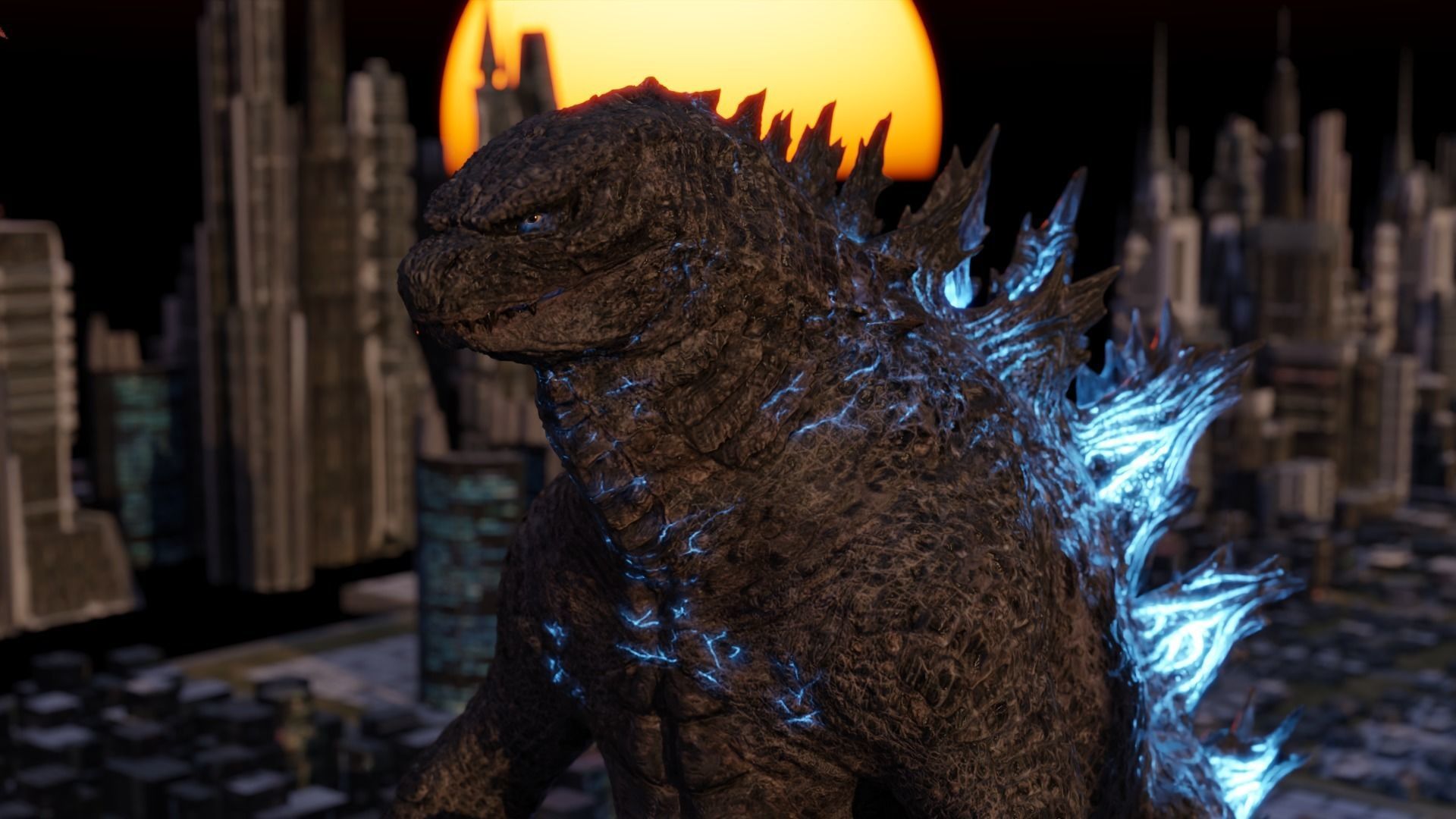 Godzilla Roar 3D model animated rigged | CGTrader