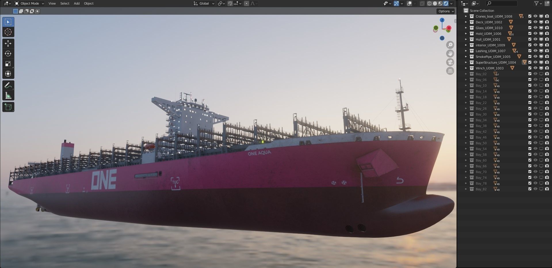 ONE Container ship 3D model | CGTrader
