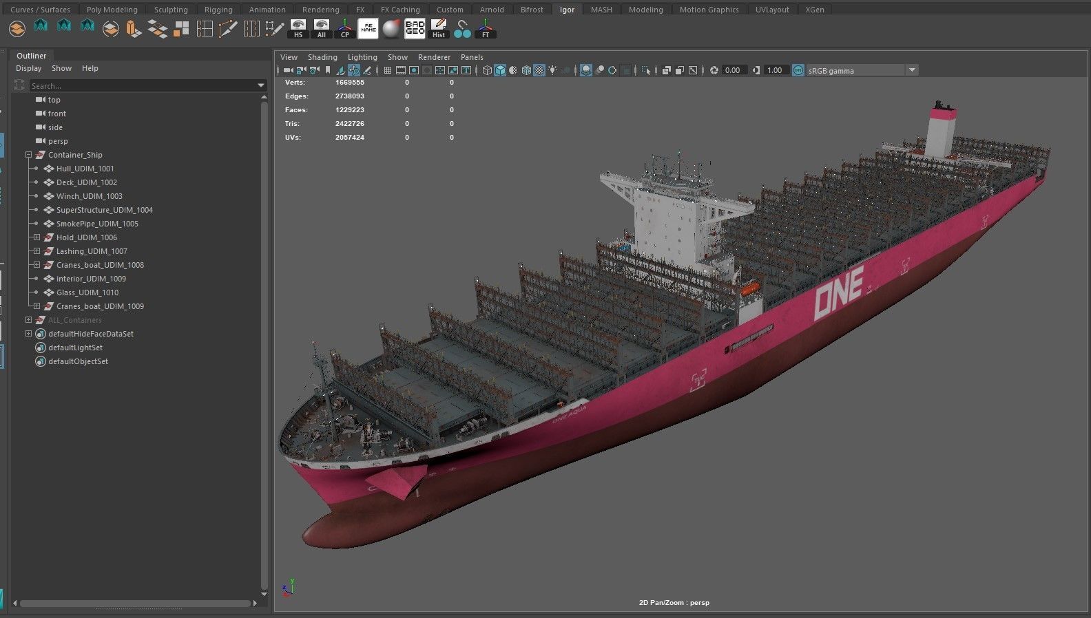 ONE Container ship 3D model | CGTrader