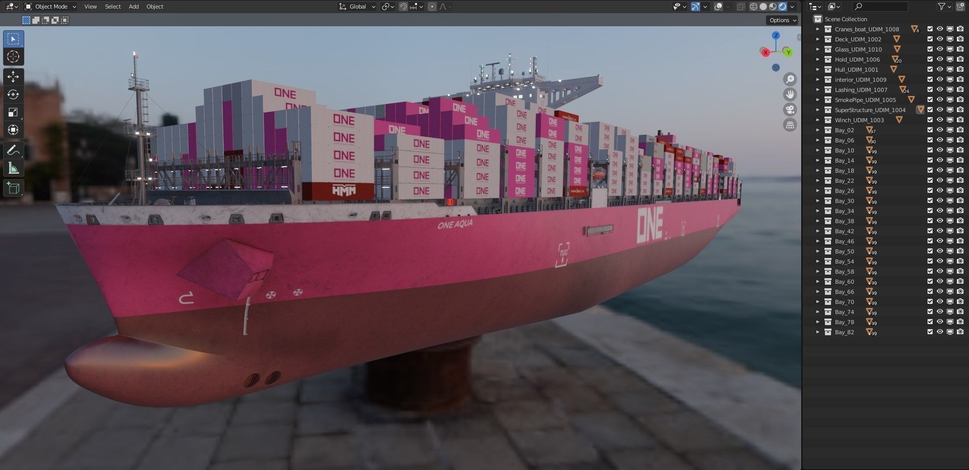 ONE Container ship 3D model | CGTrader