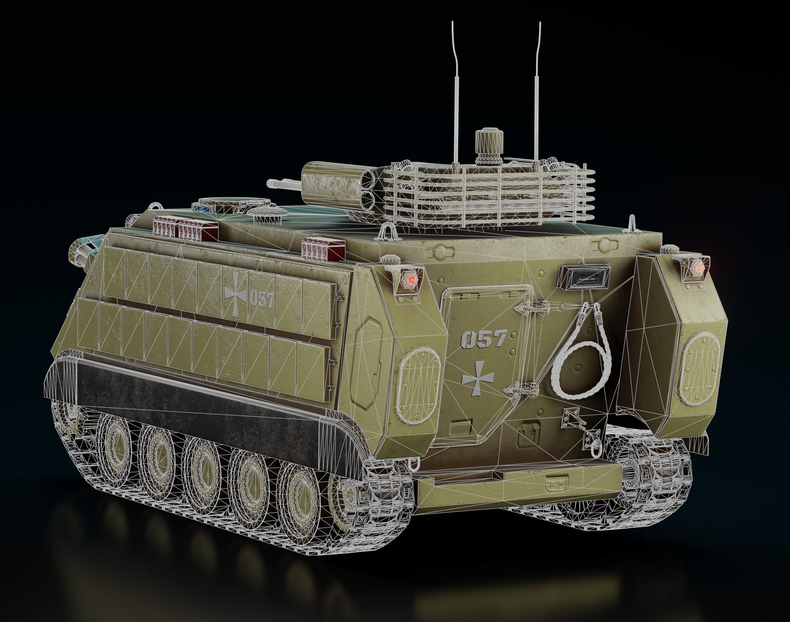 3D model M113 Modernized Tank - Armored personnel carrier VR / AR / low-poly | CGTrader