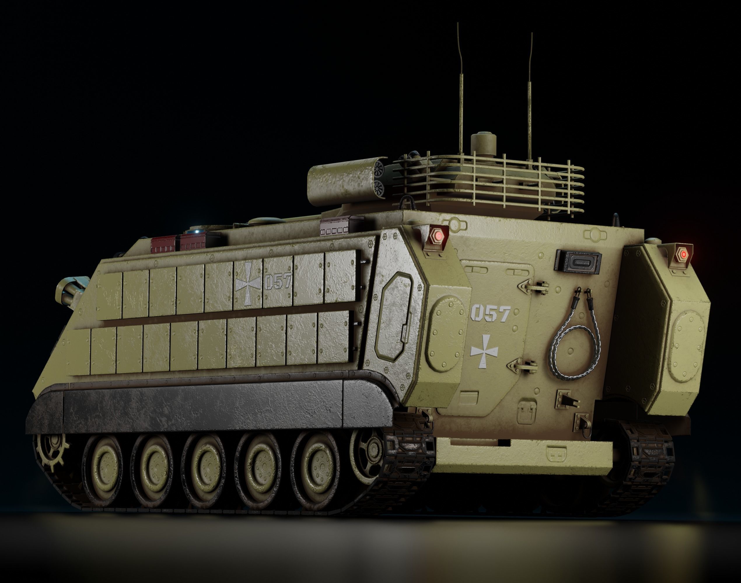 3D model M113 Modernized Tank - Armored personnel carrier VR / AR / low ...