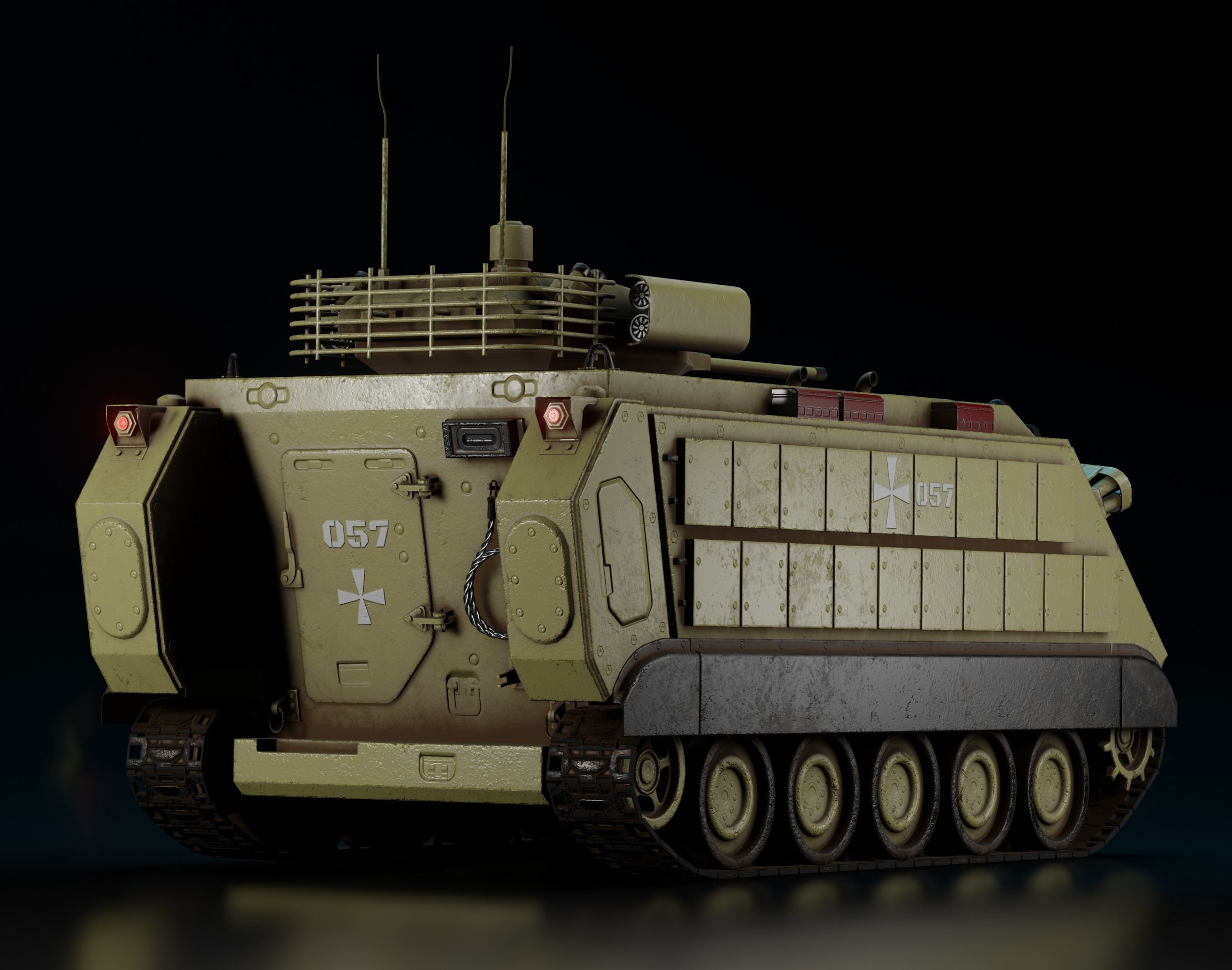 3D model M113 Modernized Tank - Armored personnel carrier VR / AR / low ...