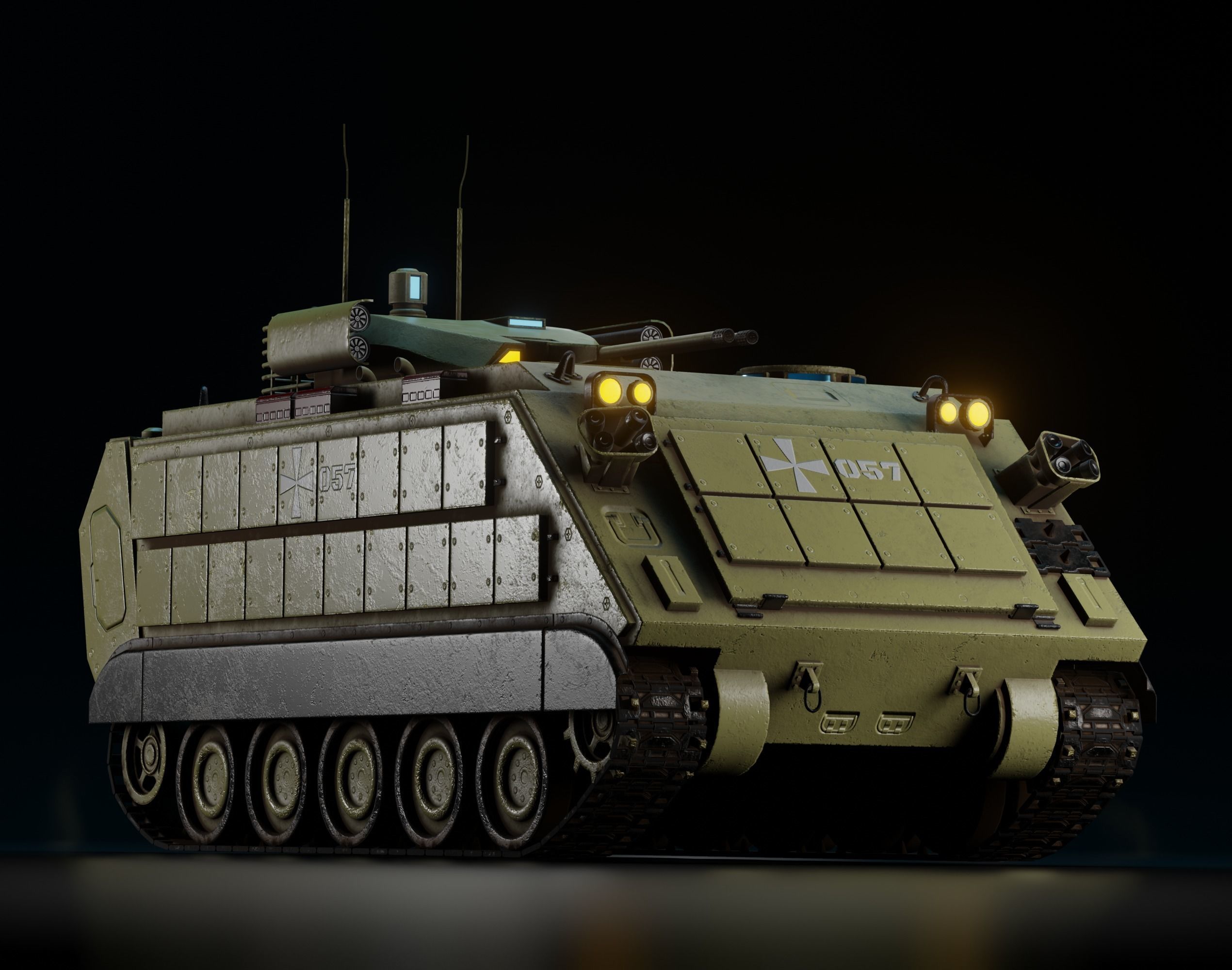 3D model M113 Modernized Tank - Armored personnel carrier VR / AR / low ...