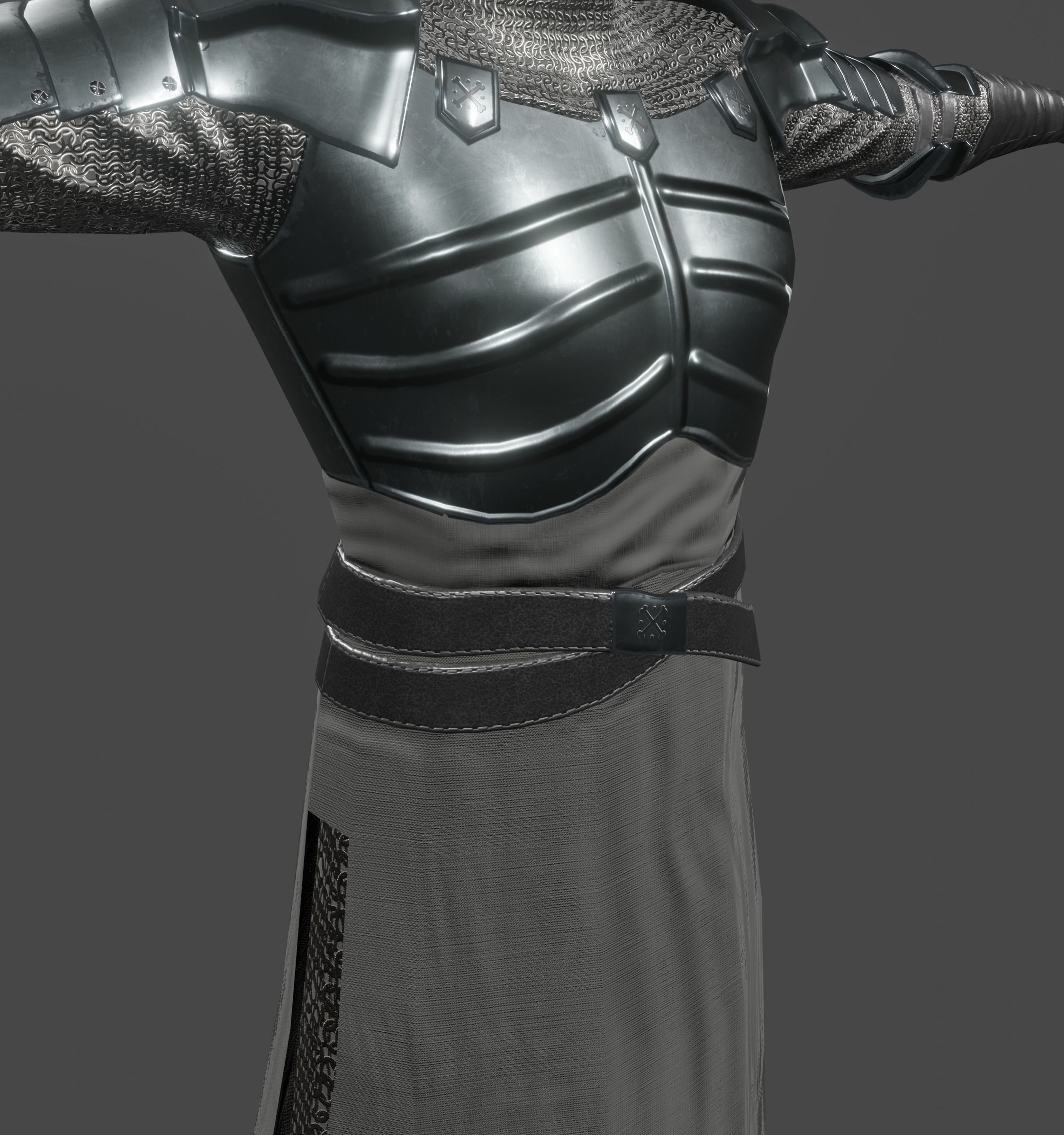 3D model Ghost medieval templar knigh suit VR / AR / low-poly | CGTrader