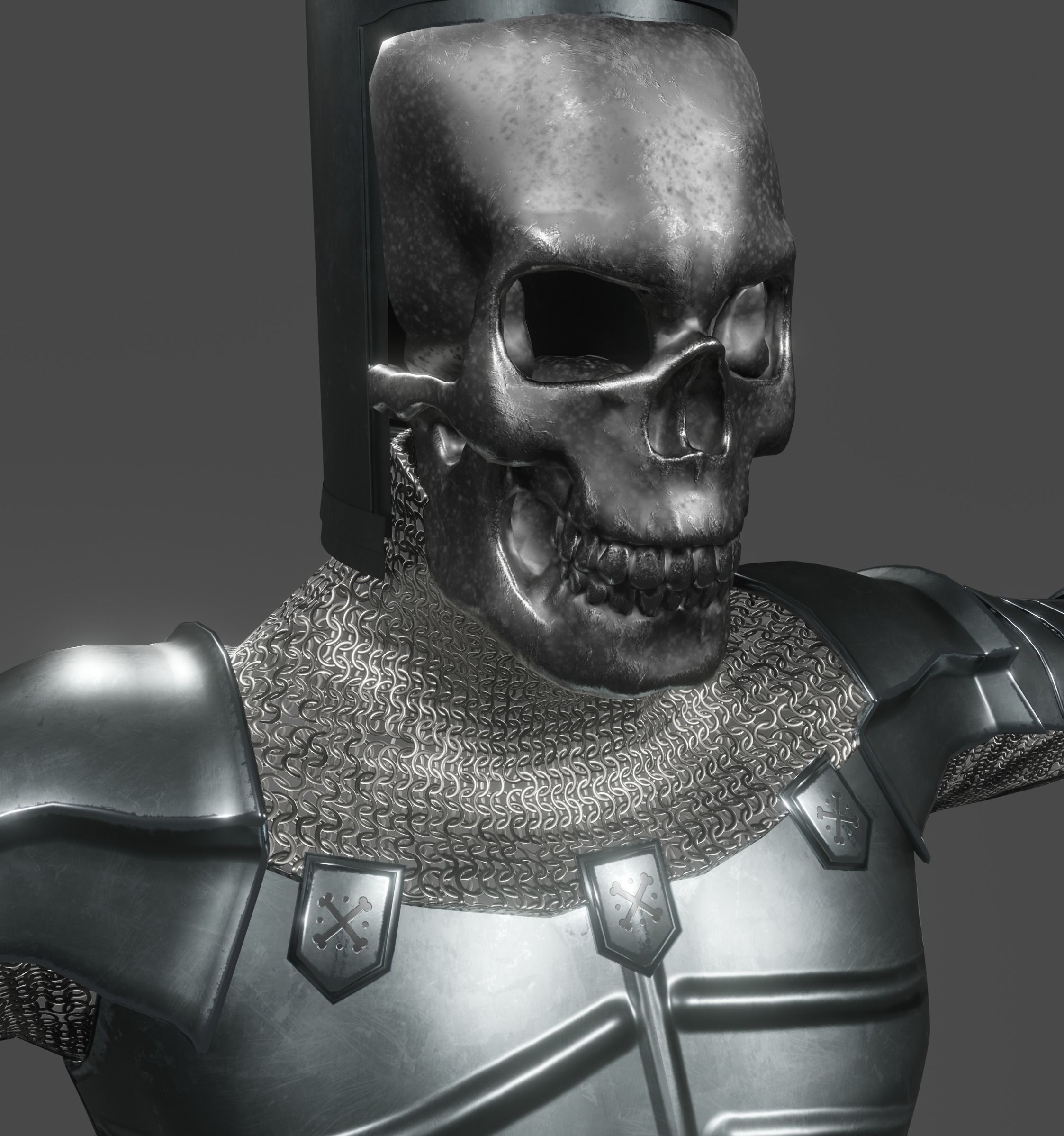 3D model Ghost medieval templar knigh suit VR / AR / low-poly | CGTrader