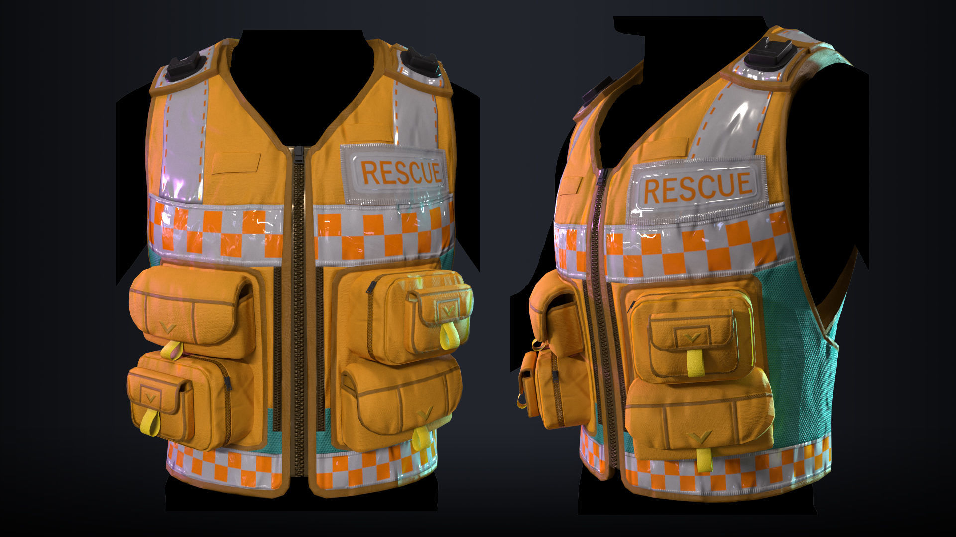 3D model Emergency Rescue Vest VR / AR / low-poly | CGTrader
