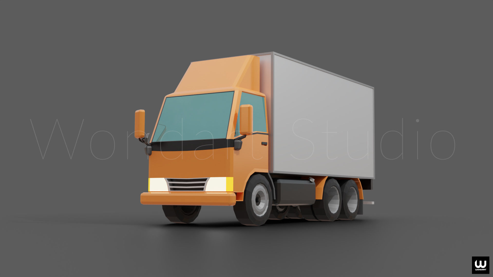 3D model Concept Cartoon Lorry Truck VR / AR / low-poly | CGTrader