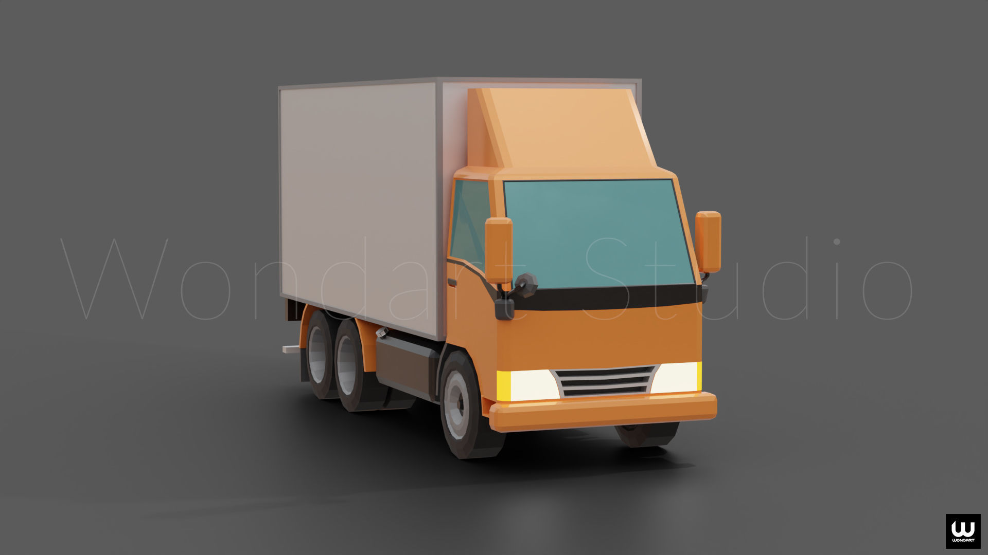 3D model Concept Cartoon Lorry Truck VR / AR / low-poly | CGTrader
