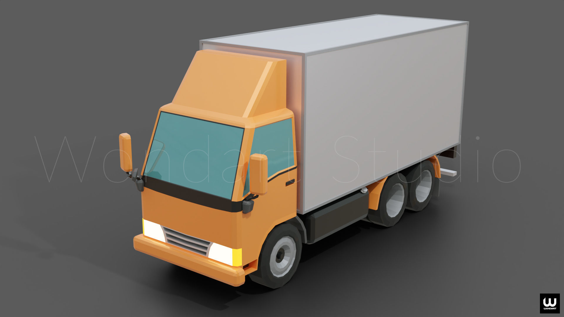 3D model Concept Cartoon Lorry Truck VR / AR / low-poly | CGTrader