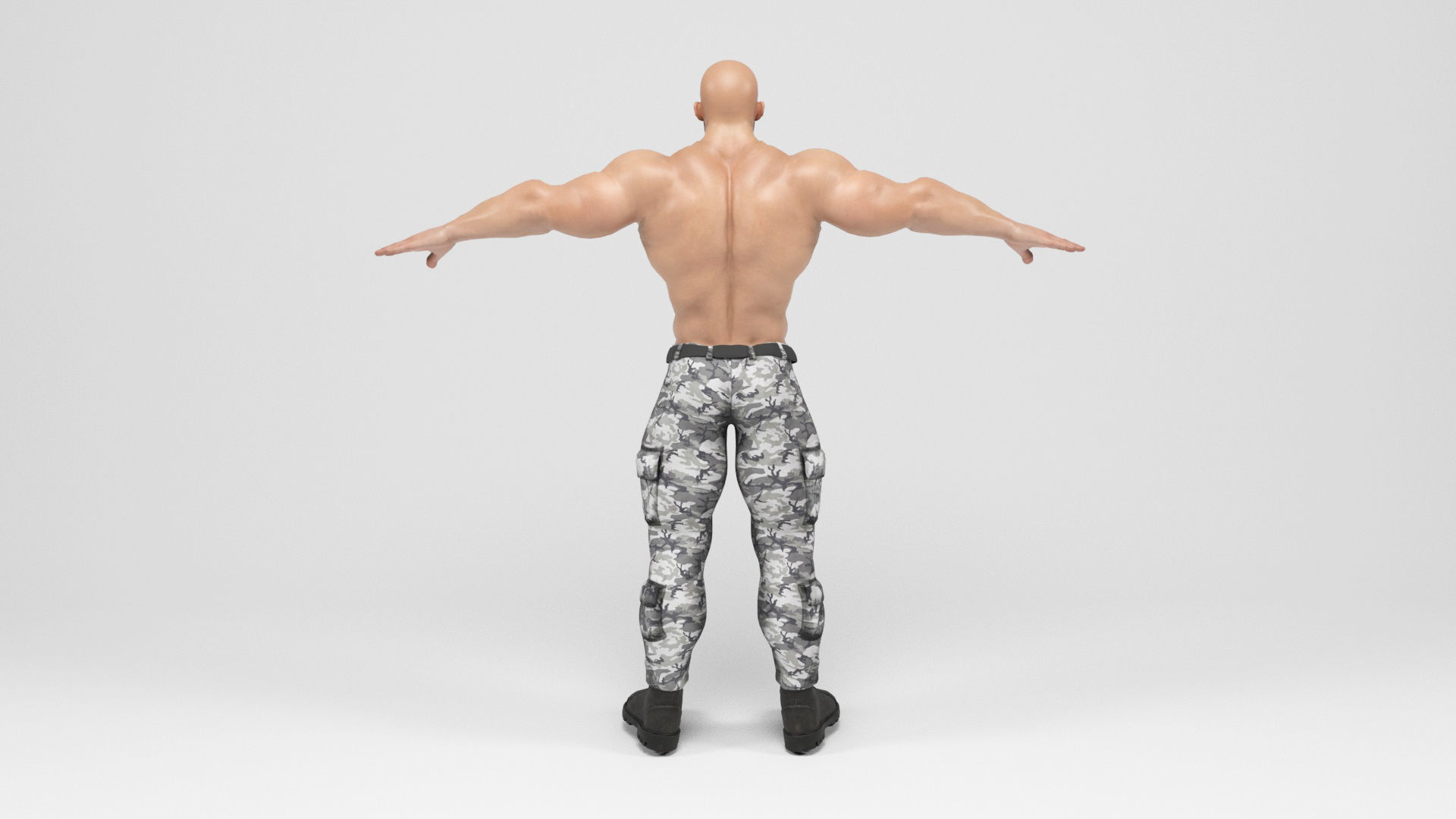 3D model Muscle Man 3 VR / AR / low-poly rigged animated | CGTrader