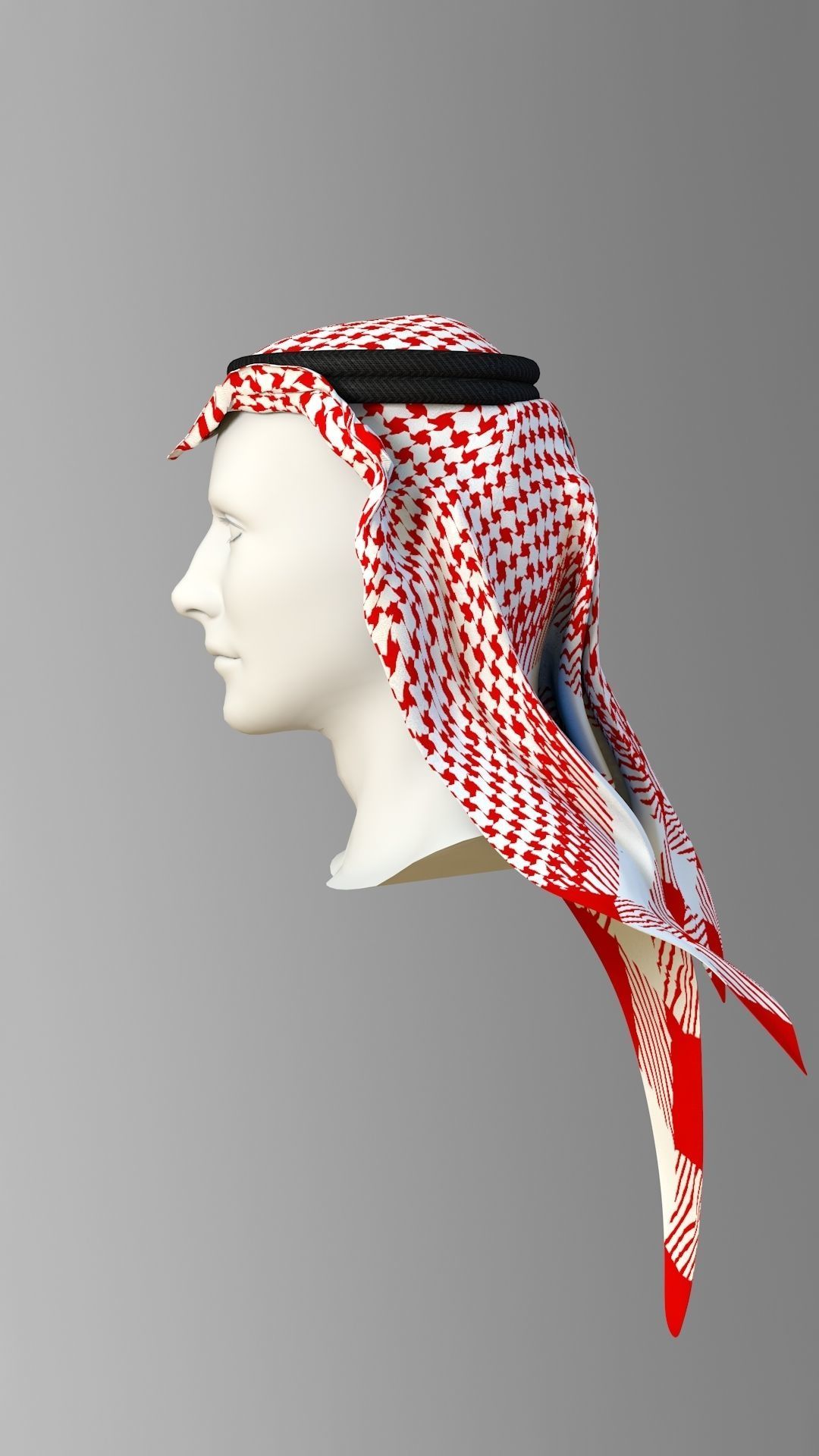 Saudi Shemagh 3D model | CGTrader