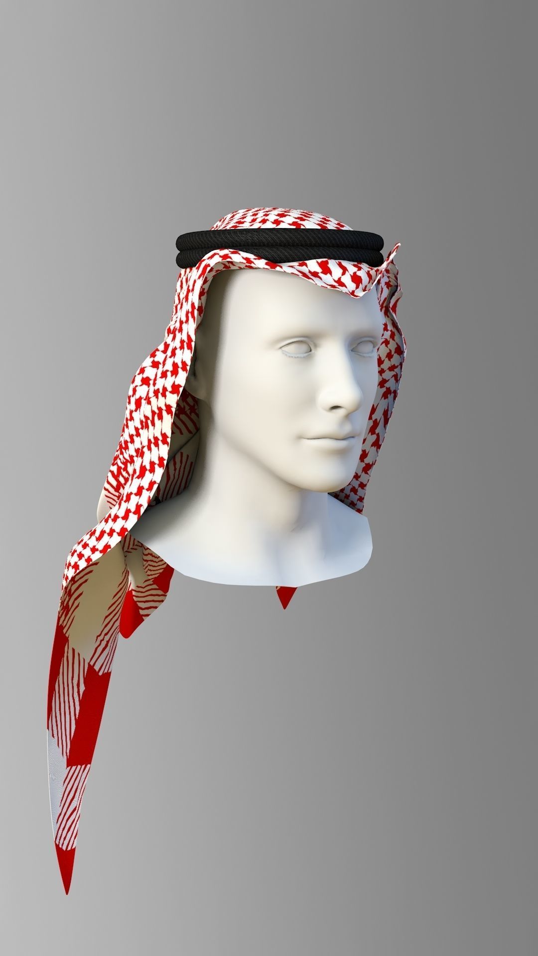 Saudi Shemagh 3D model | CGTrader