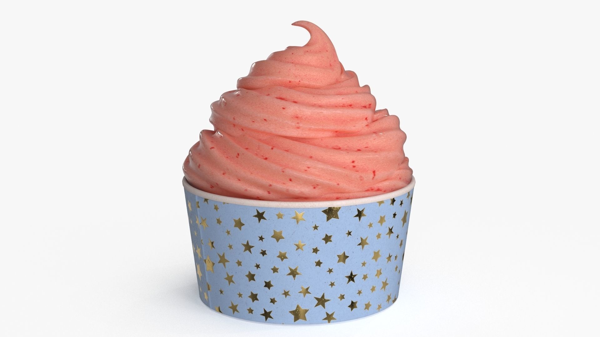 Ice Cream Cup Fruit 3D model | CGTrader