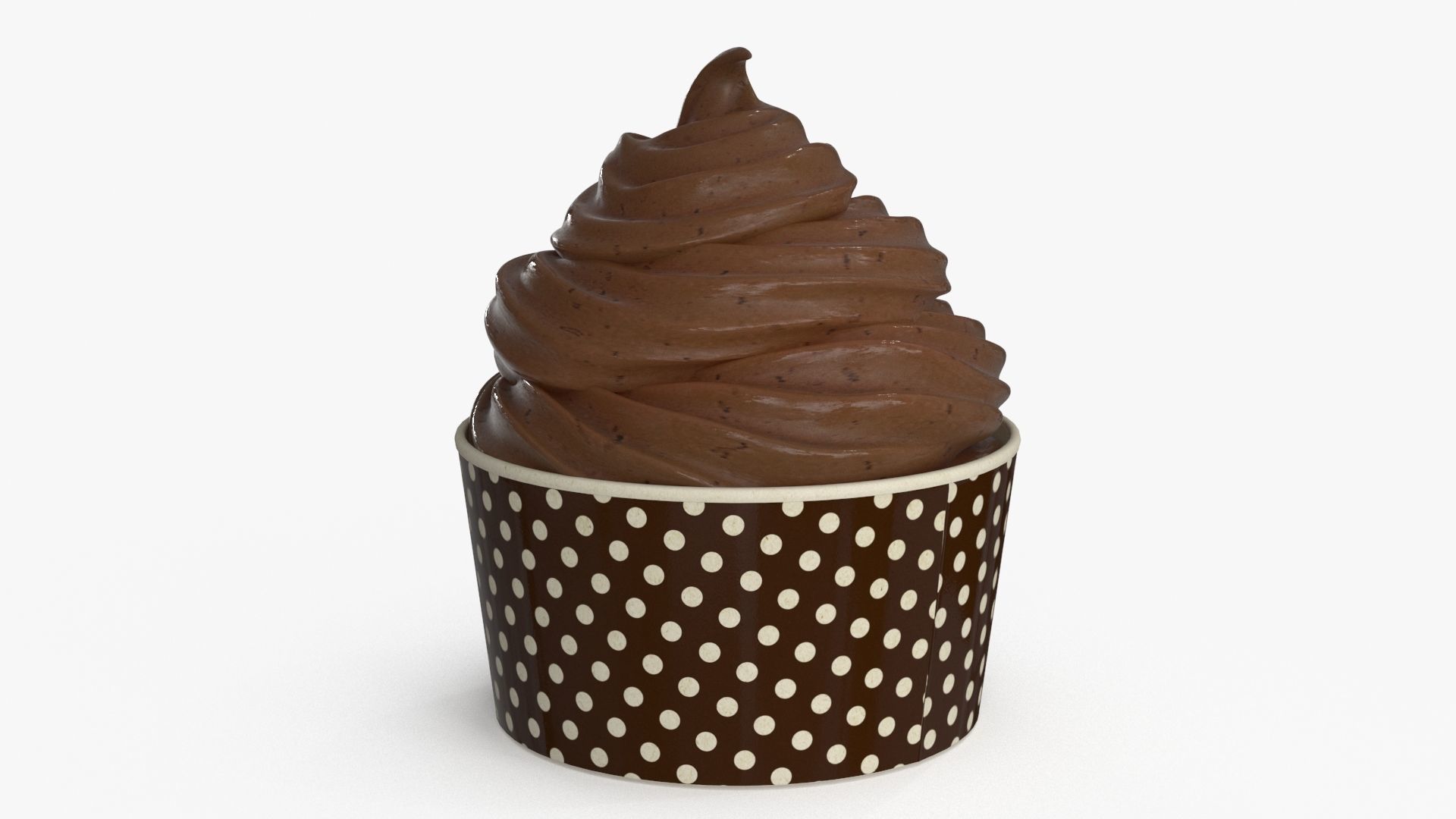 Ice Cream Cup Chocolate 3D model | CGTrader