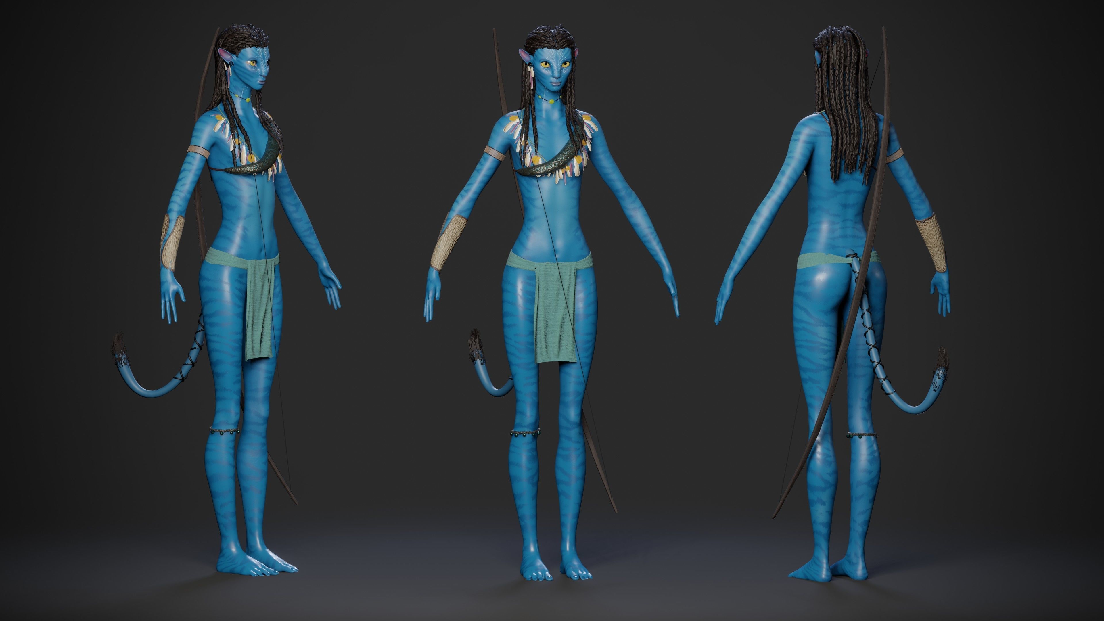 3D model Avatar Neytiri Game-ready character VR / AR / low-poly | CGTrader