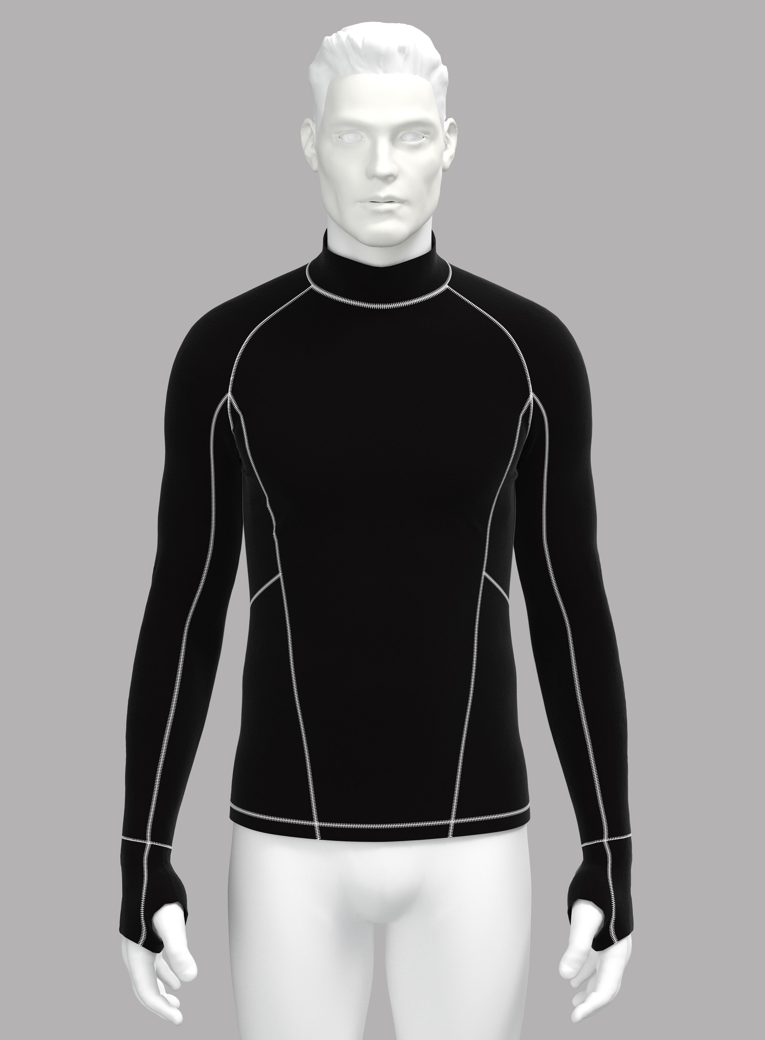 Activewear Long Sleeve Shirt 3D model | CGTrader