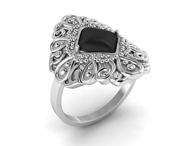 Classic ornamental ring 624 3D model 3D printable | CGTrader