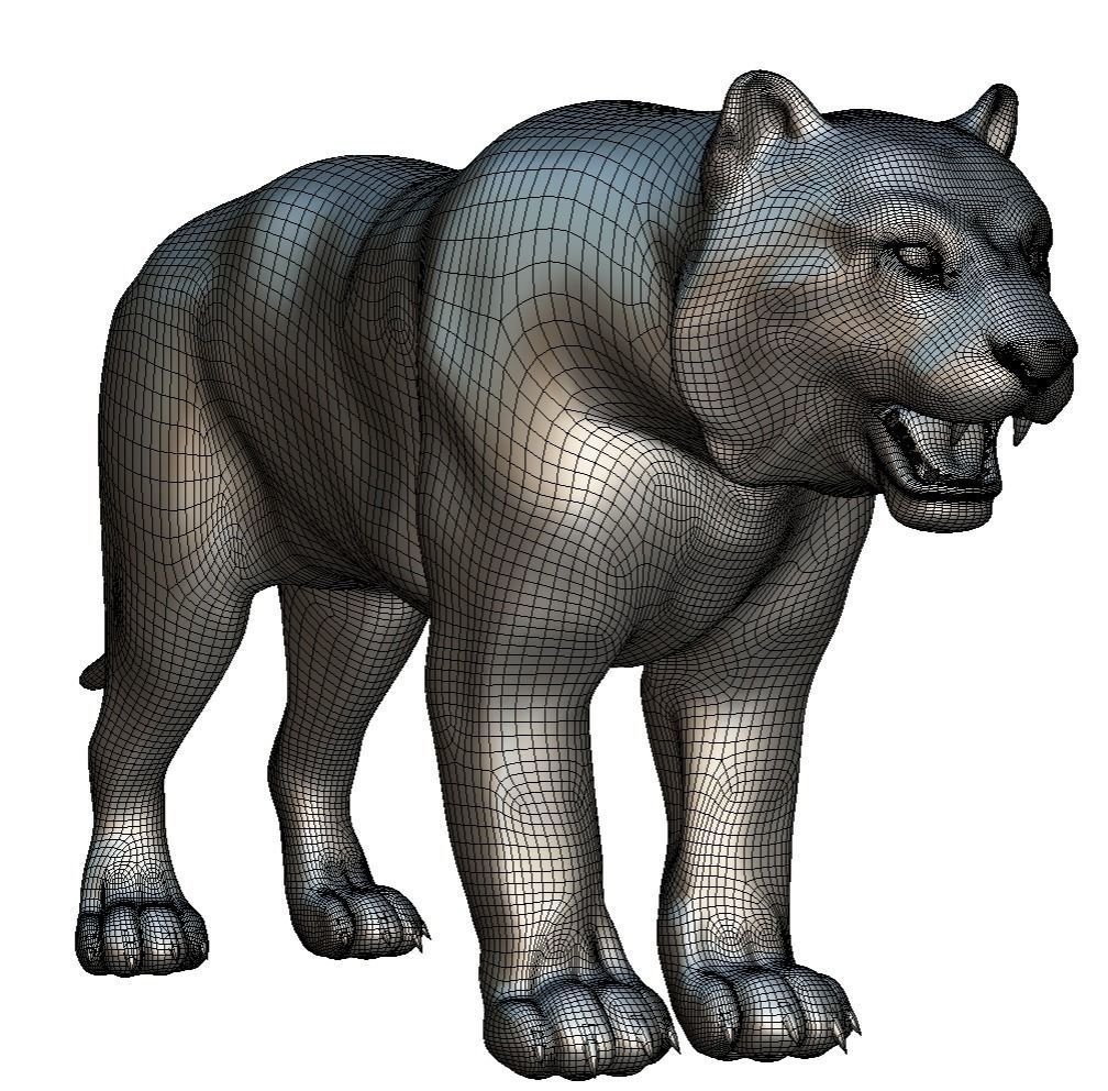 3D model High Poly Model A Realistic Tiger VR / AR / low-poly | CGTrader