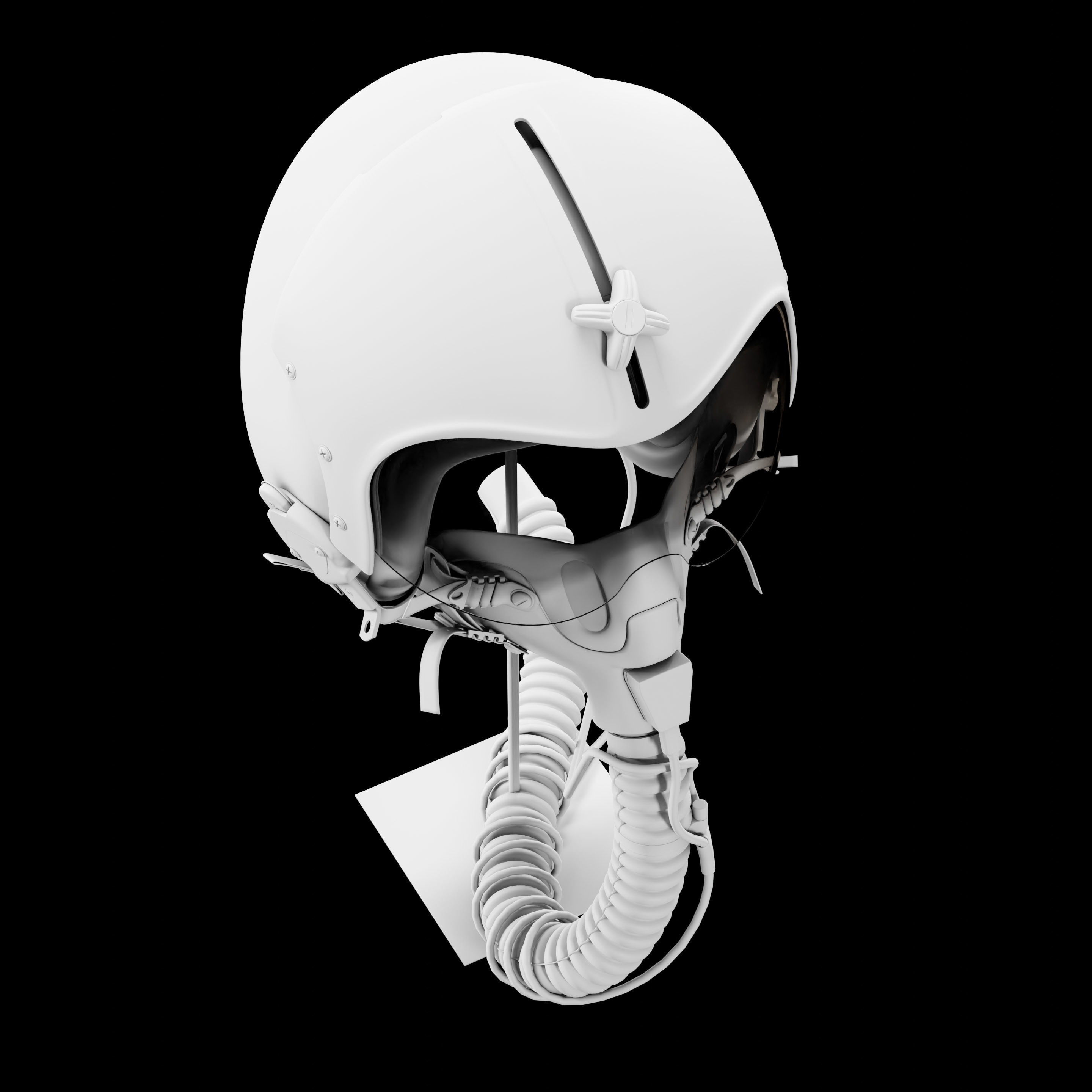 High Quality HGU-33 Fighter Pilot Helmet with MBU-12 Oxygen Mask 3D ...