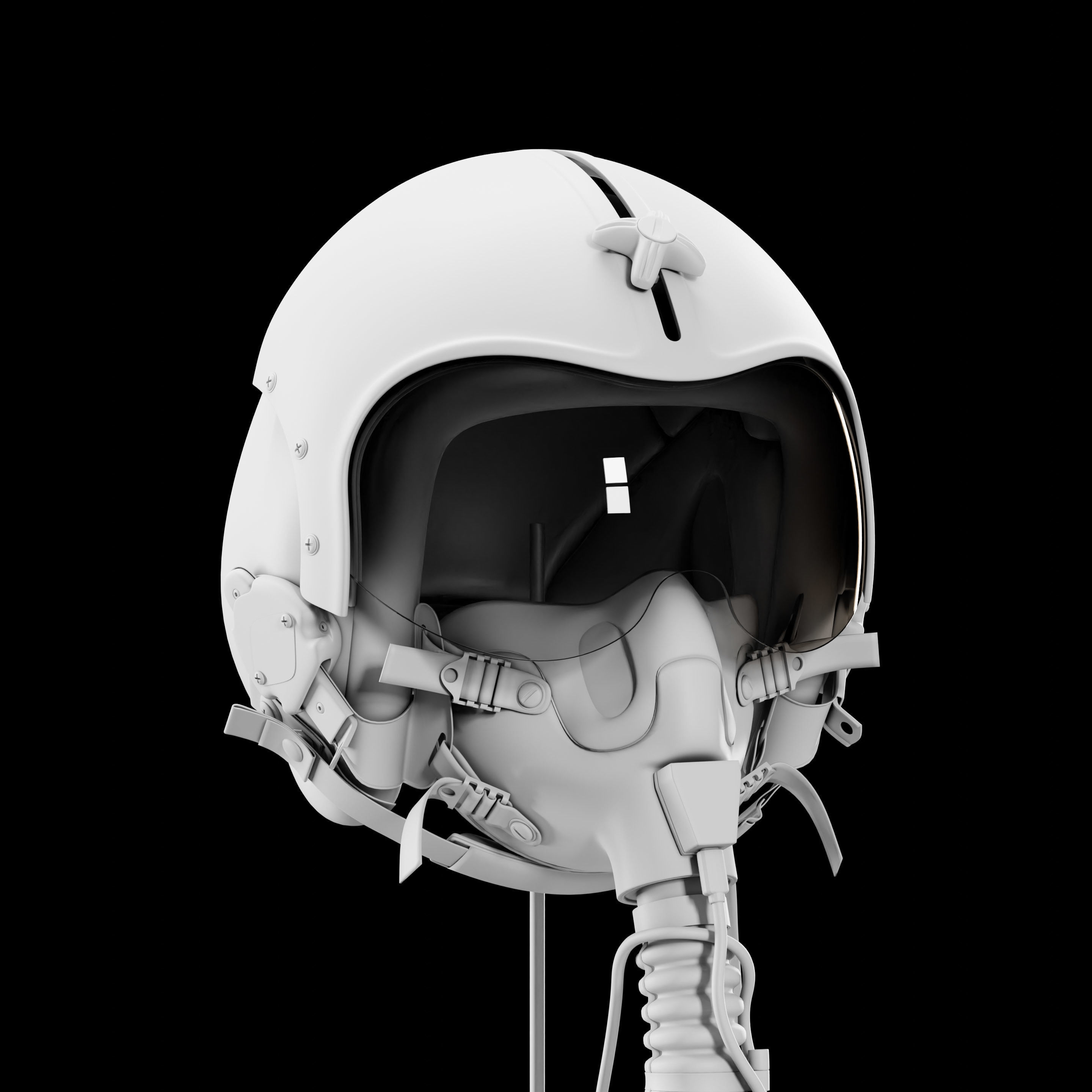 High Quality HGU-33 Fighter Pilot Helmet with MBU-12 Oxygen Mask 3D ...