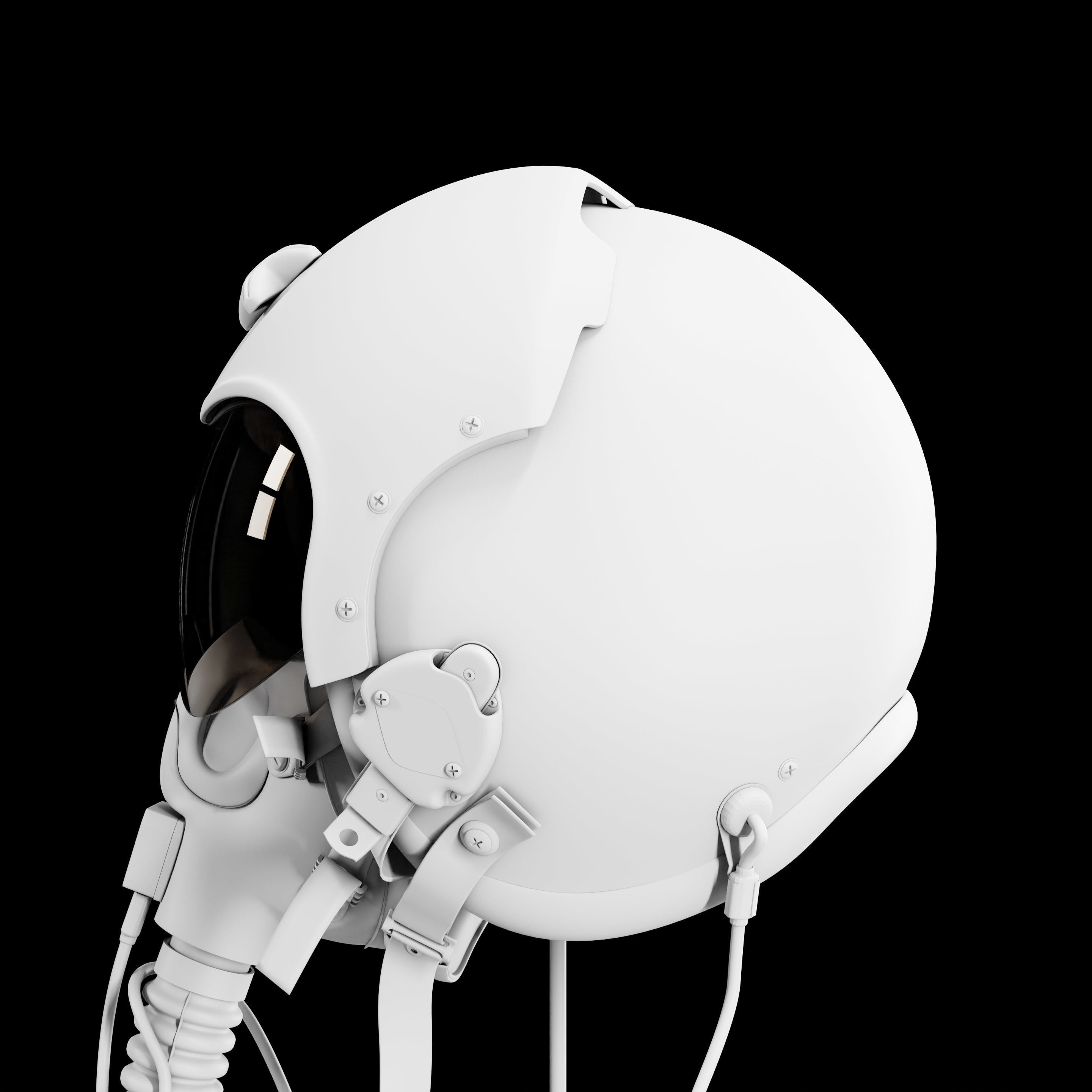 High Quality HGU-33 Fighter Pilot Helmet with MBU-12 Oxygen Mask 3D ...