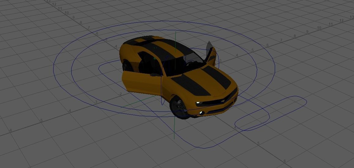 Chevrolet Camaro Bumblebee Rigged Car 3D model rigged | CGTrader