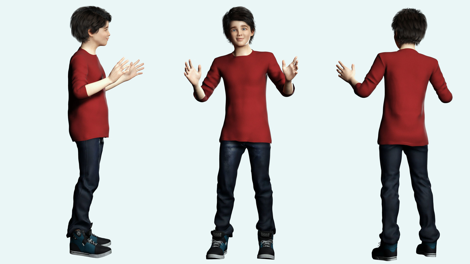 3D model Realistic Boy Child VR / AR / low-poly | CGTrader