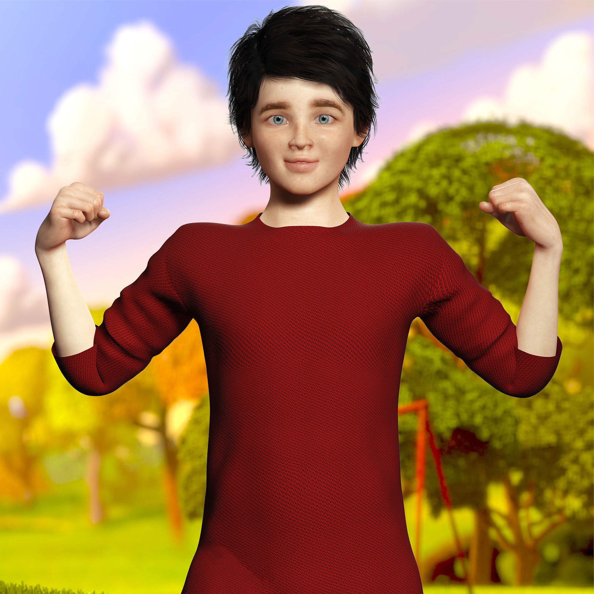 3D model Realistic Boy Child VR / AR / low-poly | CGTrader