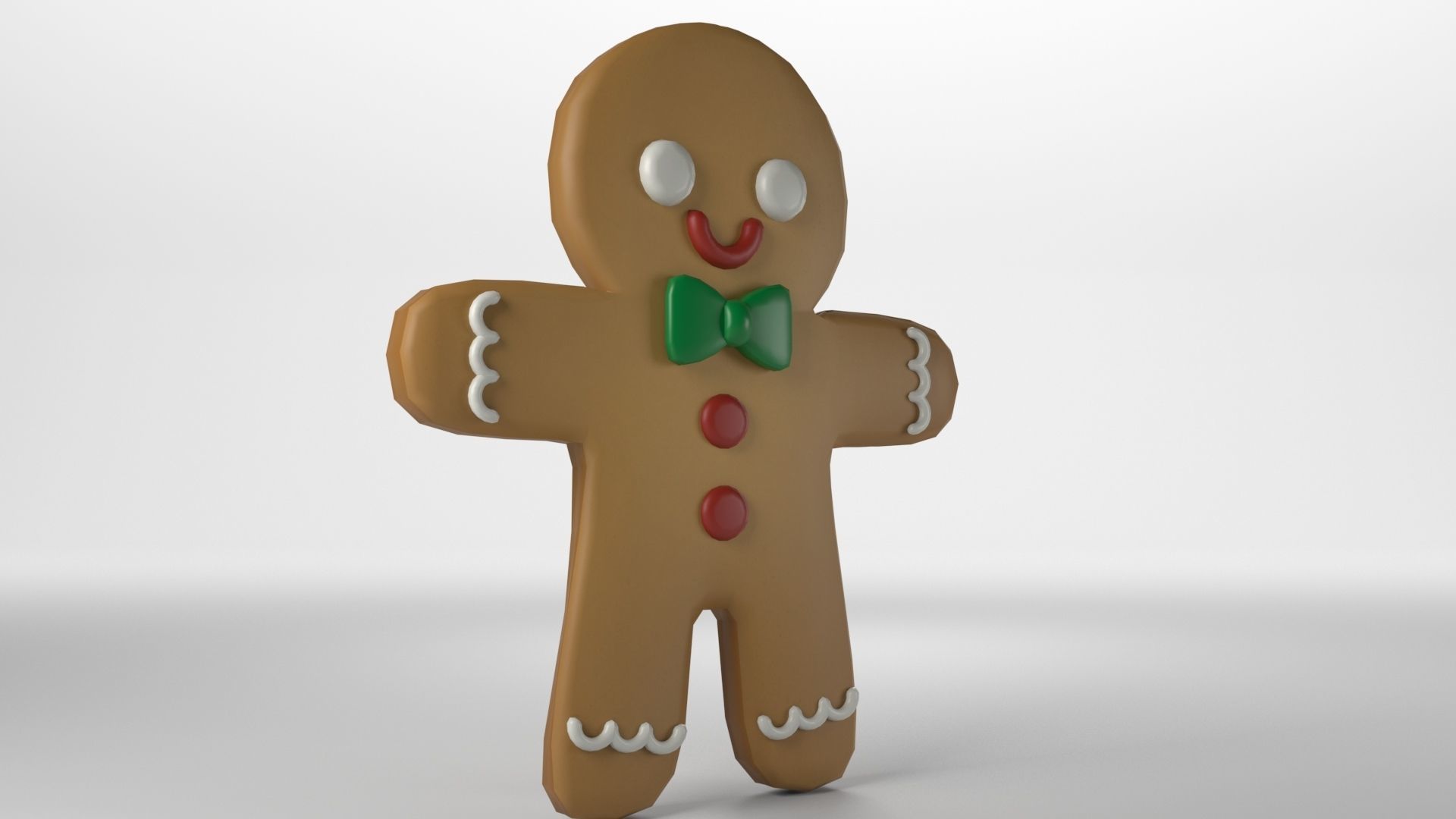 3D model Low poly - Cute Gingerbread Cookie VR / AR / low-poly | CGTrader