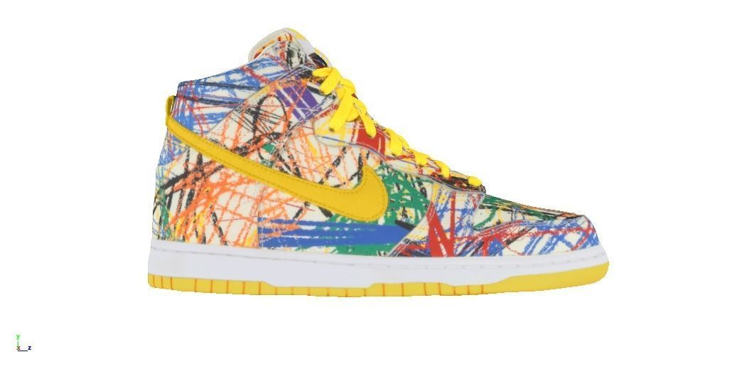 Nike Dunk High premium SCRIBBLE 3D model | CGTrader
