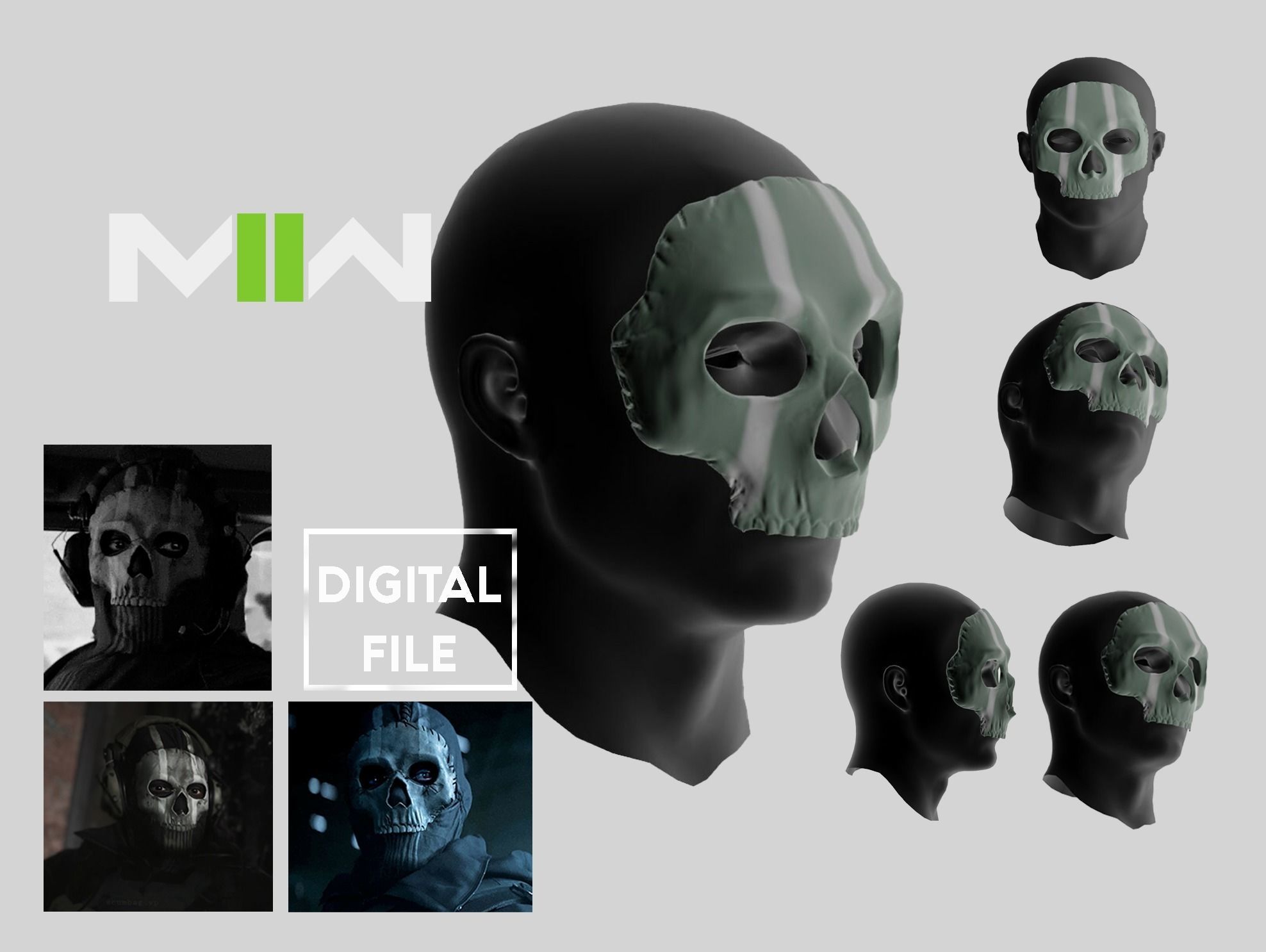 COD GHOST Simon Riley Op Mask STL - Warzone - Call of Duty 3D model 3D ...