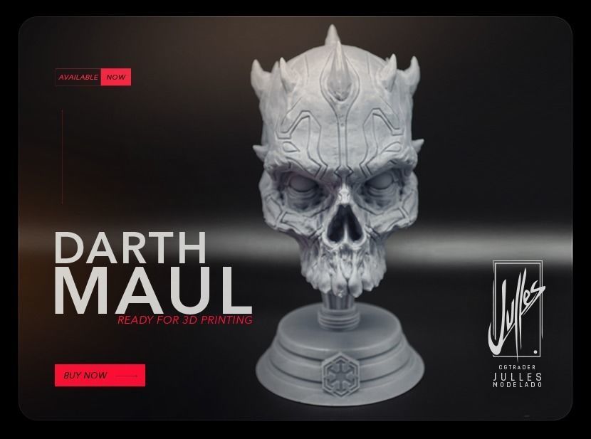 Darth Maul Skull 3D model 3D printable | CGTrader