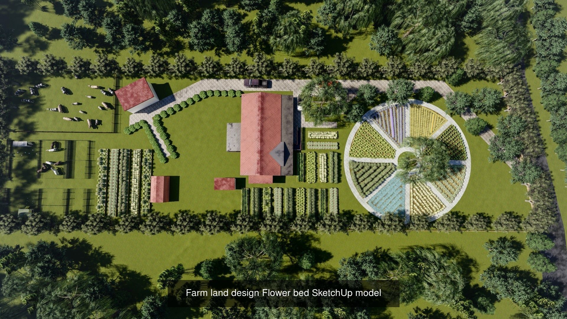 garden landscape 3d Model collection VR / AR / low-poly | CGTrader