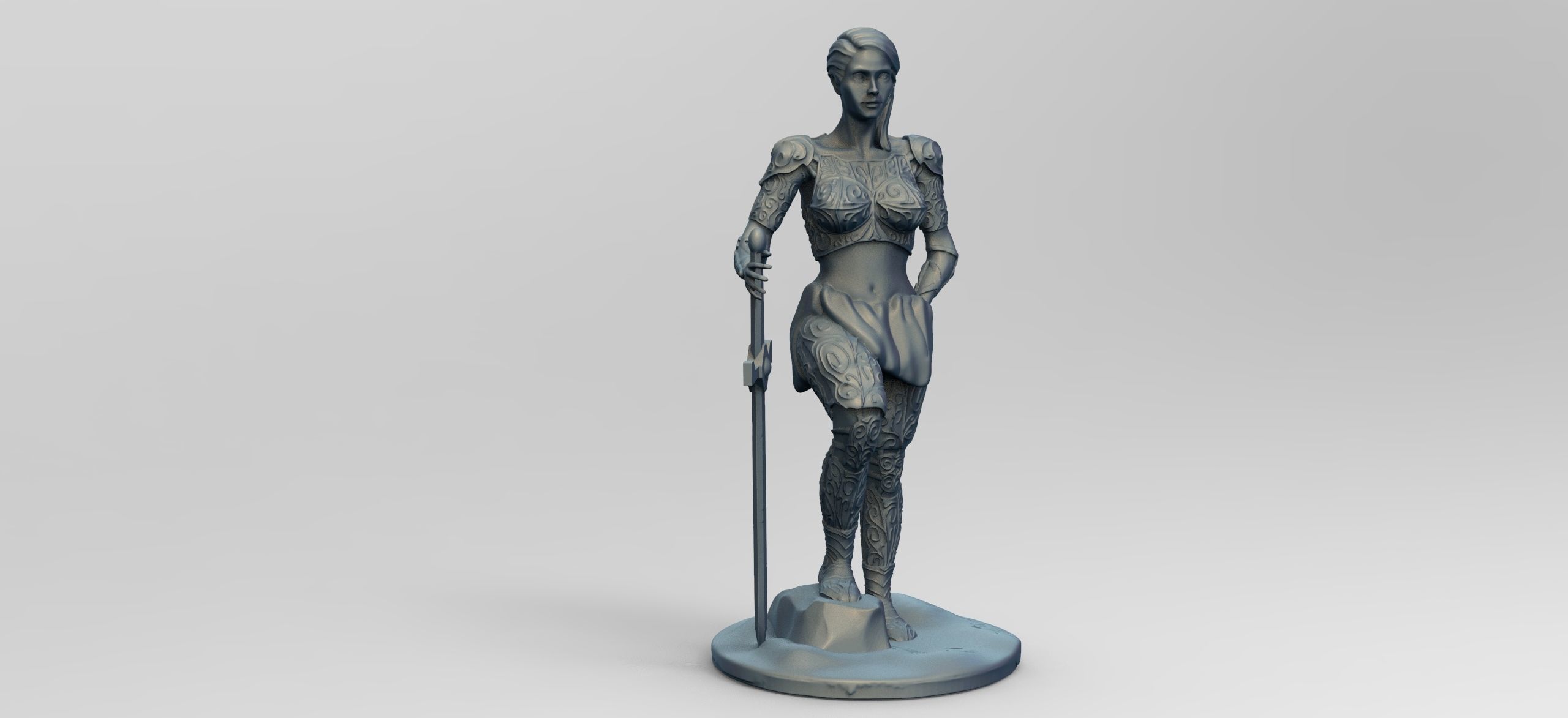 Femail Knight - 3D Print 3D model 3D printable | CGTrader