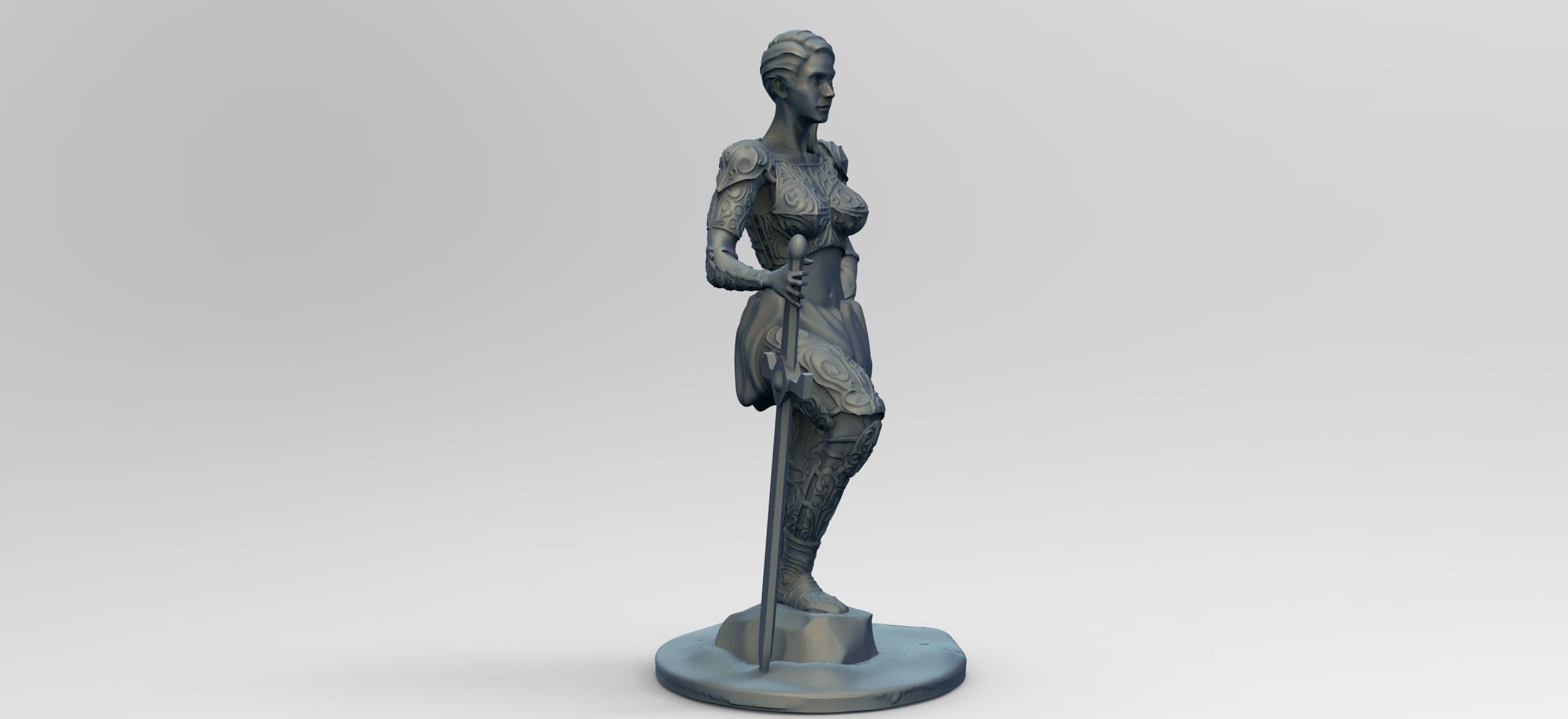 Femail Knight - 3D Print 3D model 3D printable | CGTrader