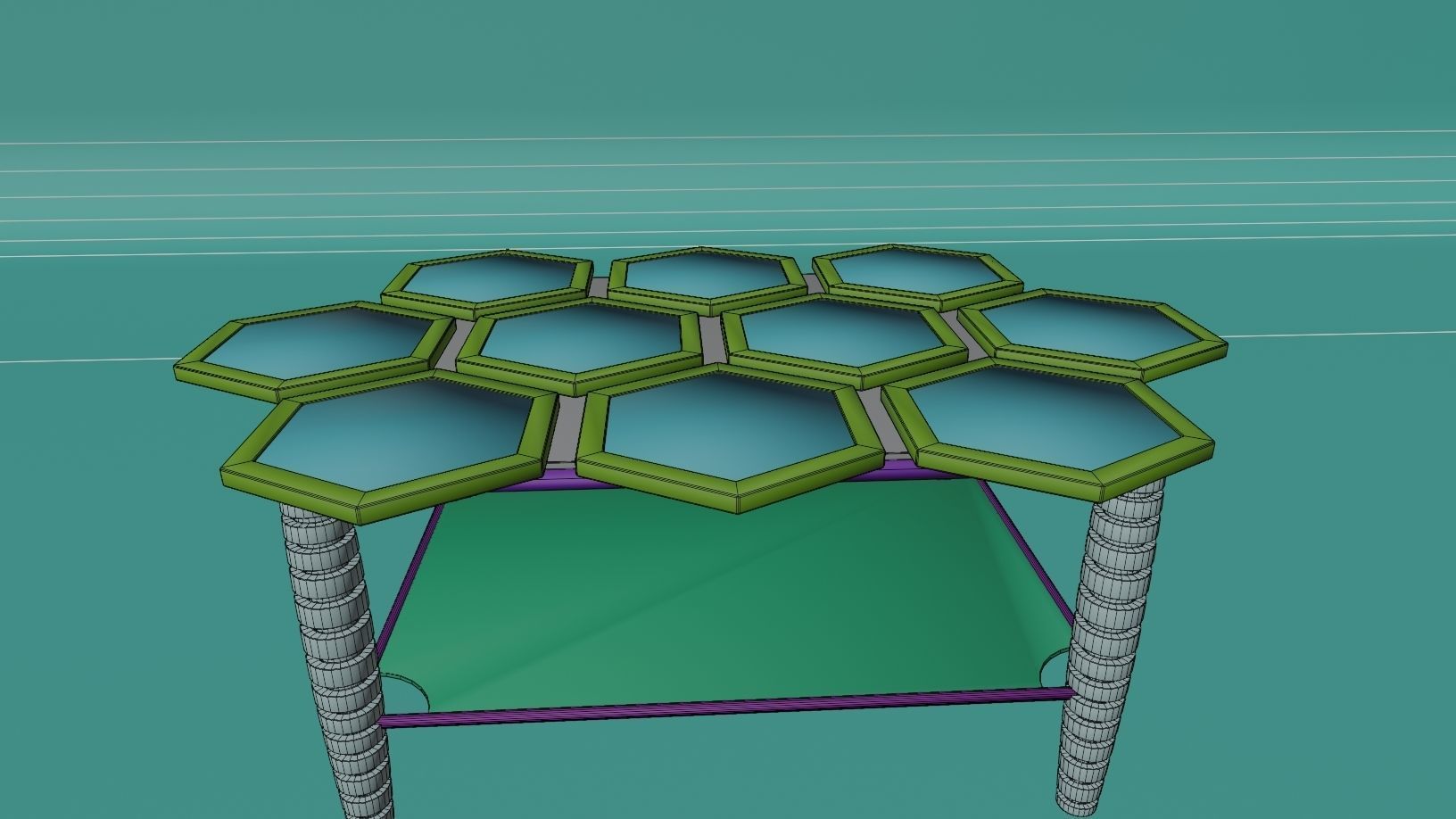 The honeycomb table 3D model | CGTrader