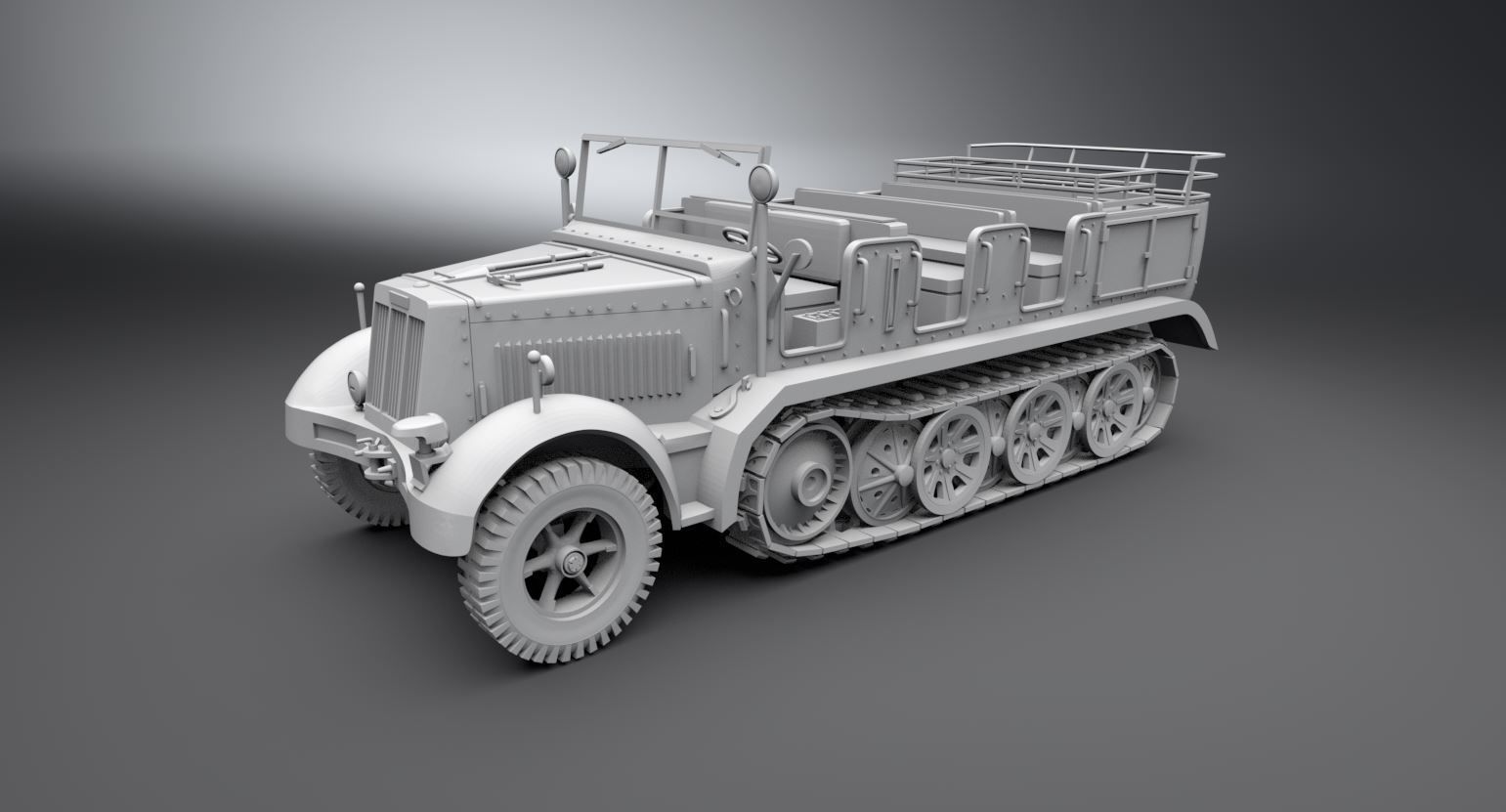 SdKfz 7 Scale model 3D model 3D printable | CGTrader