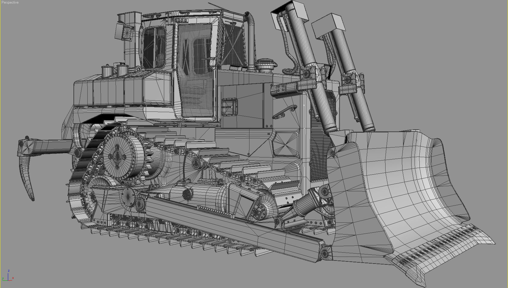 Crawler Dozer D6R 3D model | CGTrader