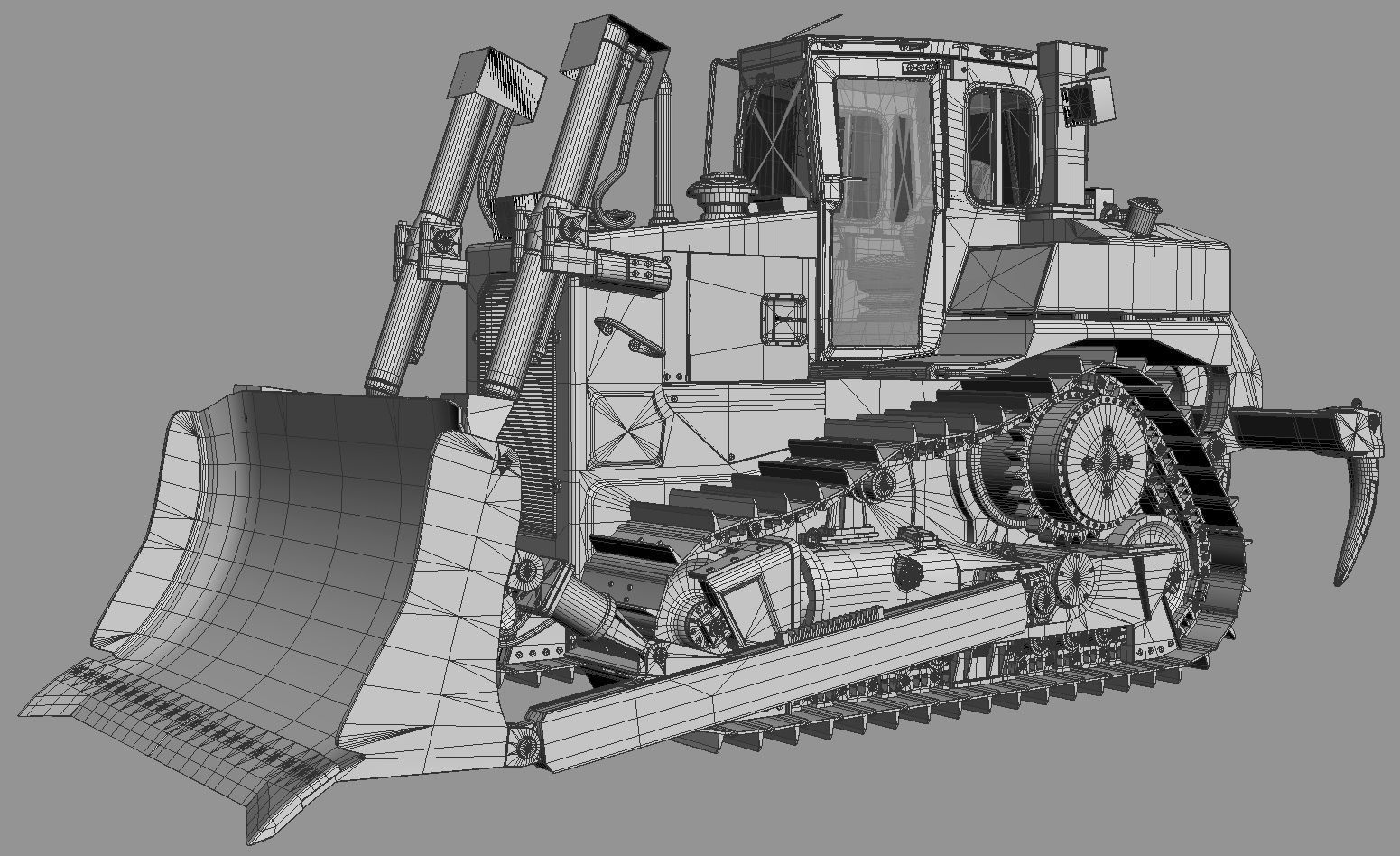 Crawler Dozer D6R 3D model | CGTrader
