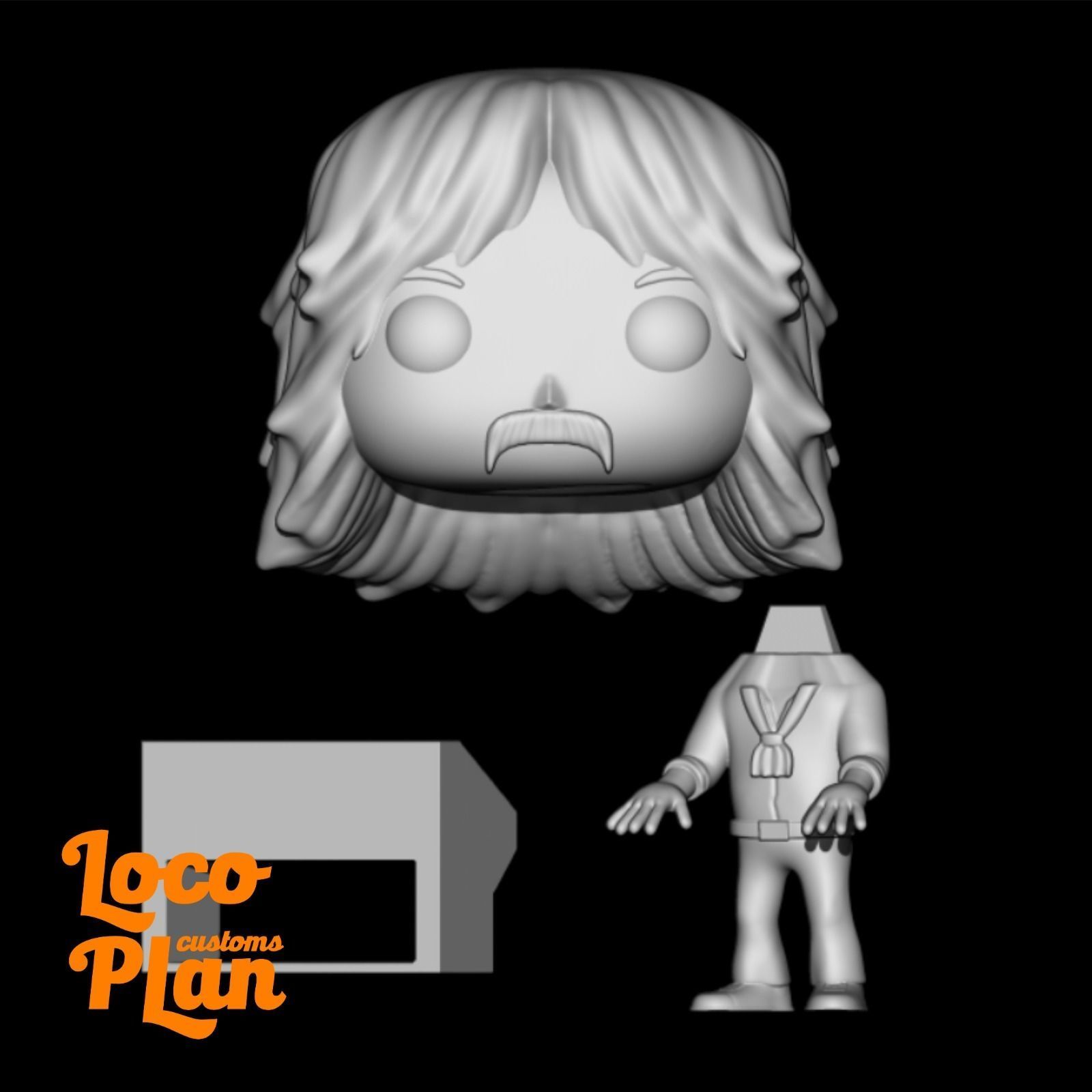 Jon Lord Custom Funko 3D model 3D printable | CGTrader