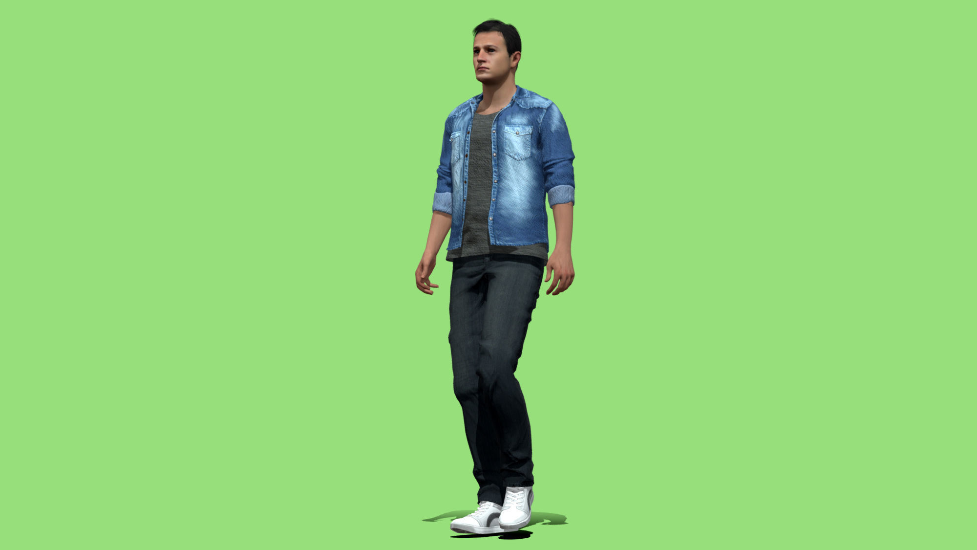 Rigged casual man walking 3D model animated rigged | CGTrader