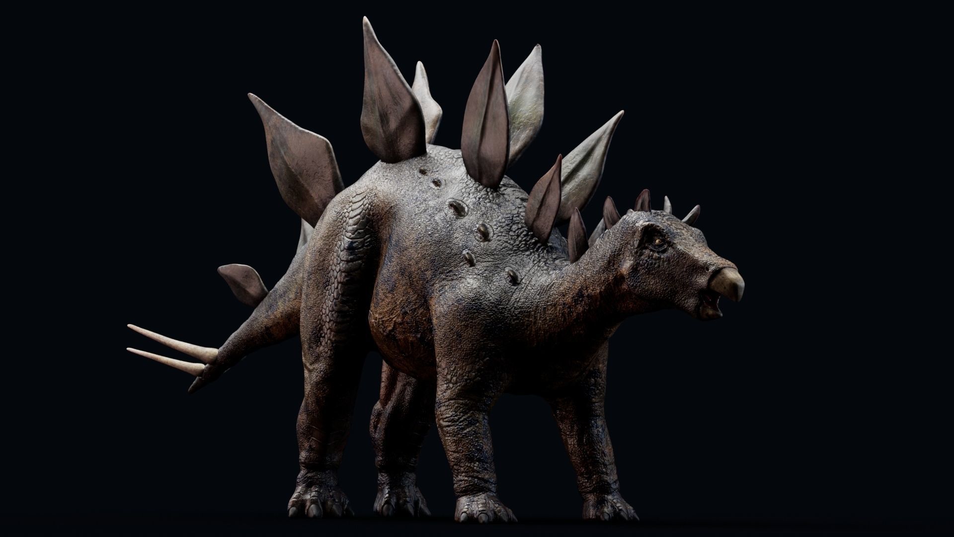 3D model Stegosaurus dinosaur with spikes VR / AR / low-poly | CGTrader