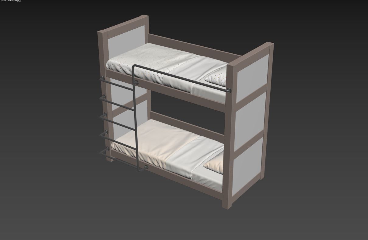 Bunk Bed for hostel 3D model | CGTrader