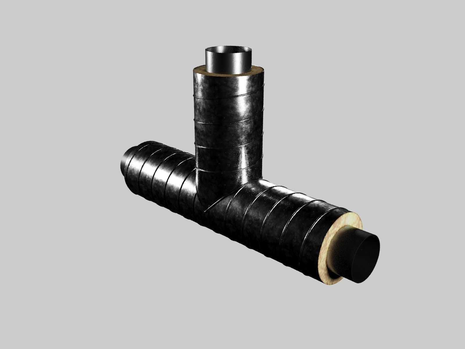 Fittings for insulated pipes highpoly 3D model | CGTrader