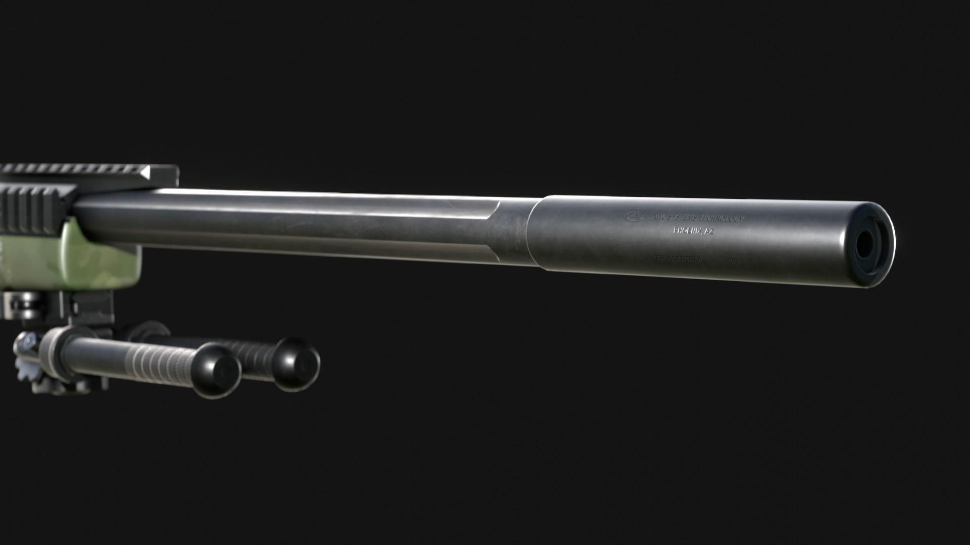 AWC Thundertrap 308 Suppressor Attachment - Game Asset free VR / AR ...