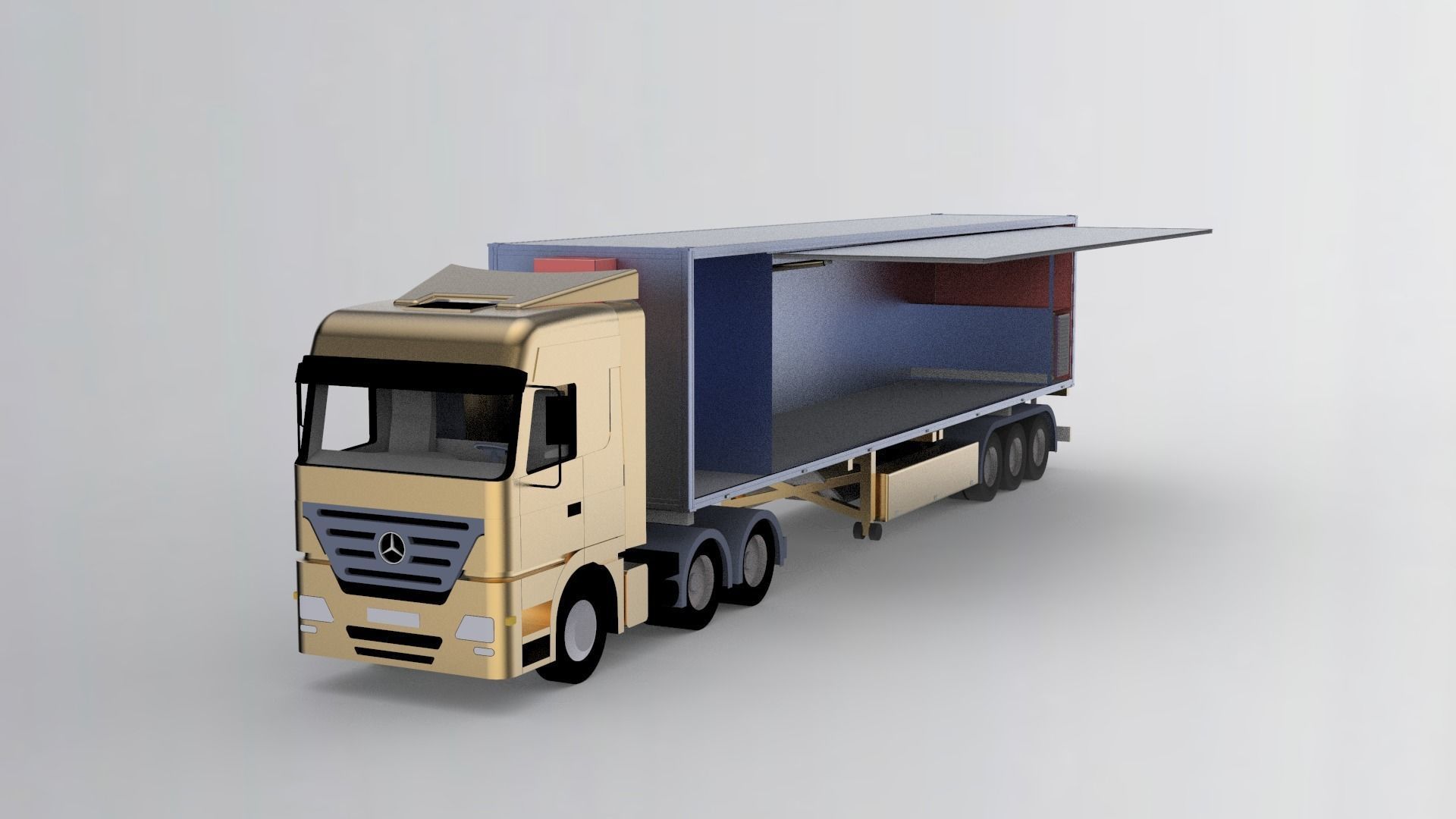 Transport truck 3D model | CGTrader