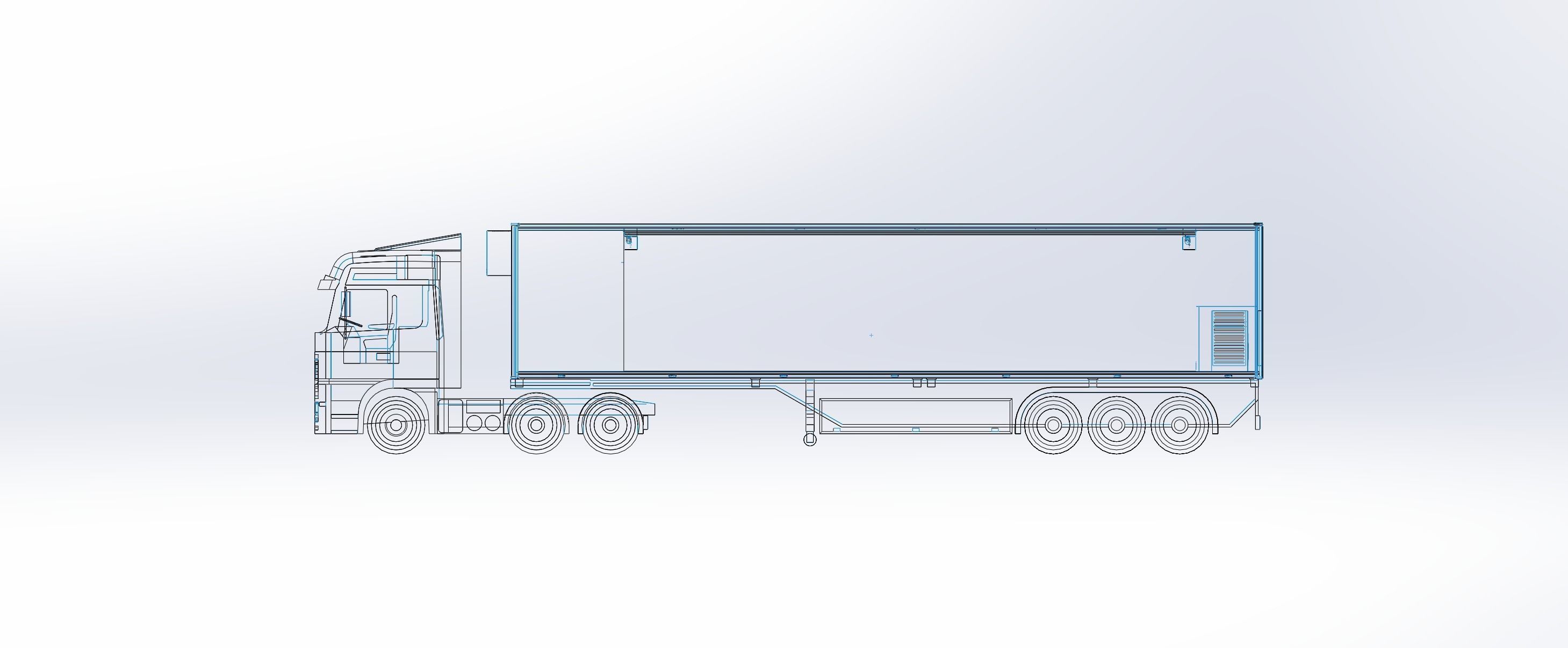 Transport truck 3D model | CGTrader