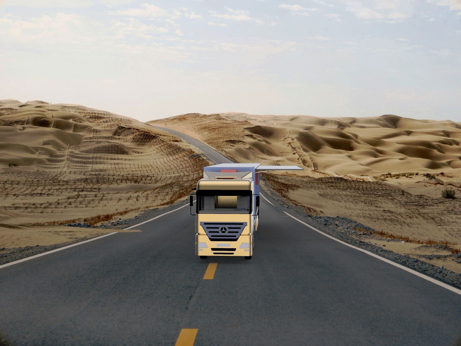 Transport truck 3D model | CGTrader