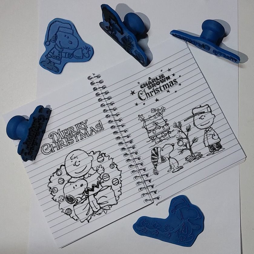 Snoopy Christmas Stamps free 3D model 3D printable | CGTrader